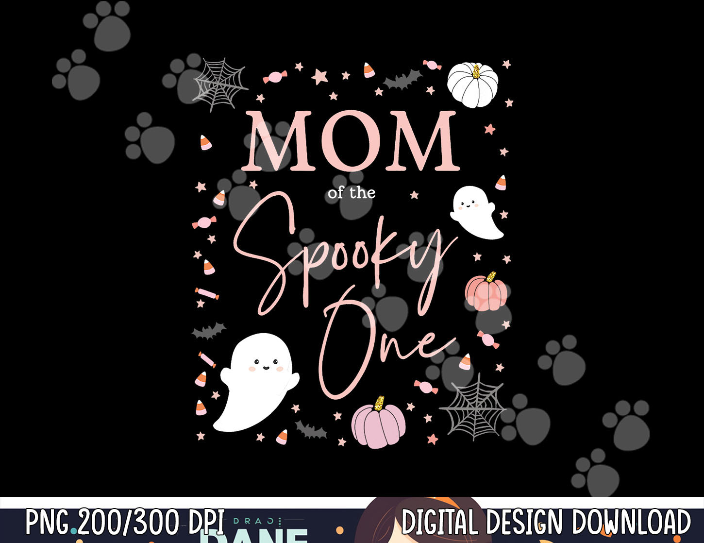 Mom of the Spooky One Girl First Birthday Pink Halloween png | Inspire ...