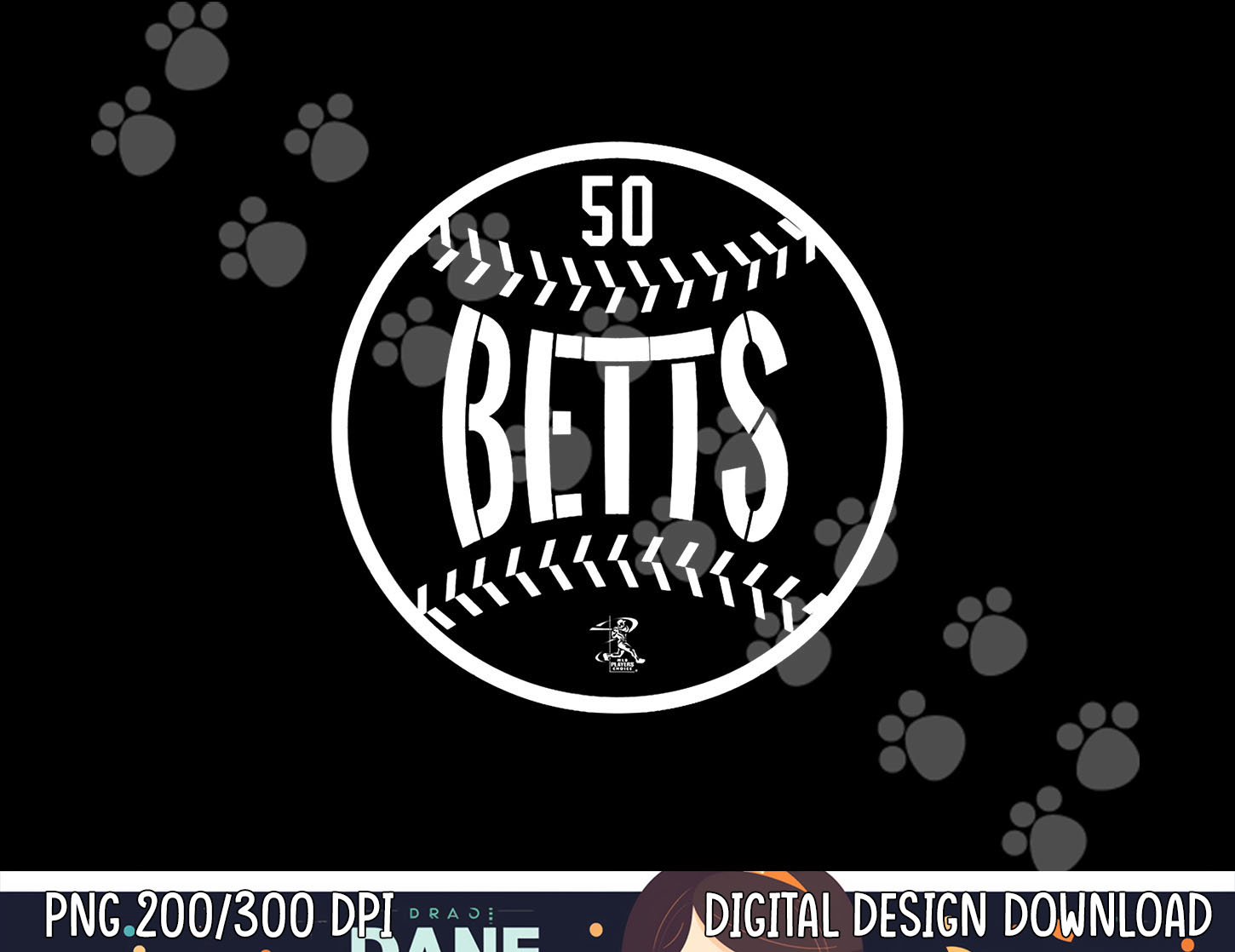 Mookie Betts Baseball Line Gameday png, sublimation copy | Inspire Uplift