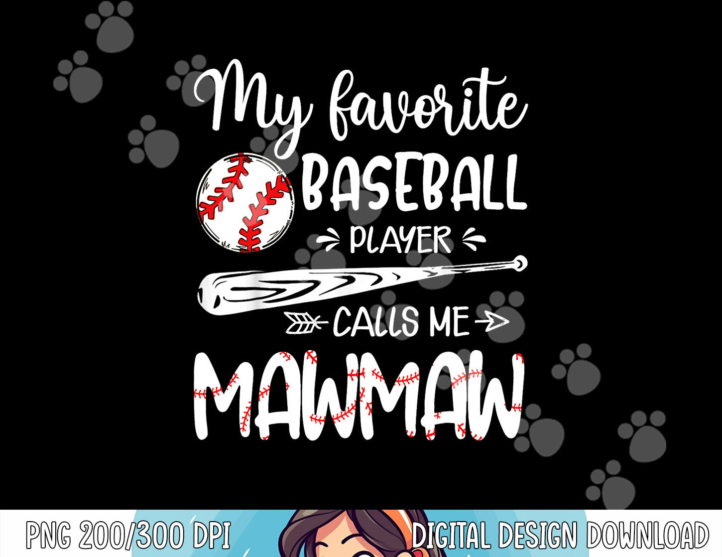 My Favorite Baseball Player Calls Me Mawmaw Family png, subl | Inspire ...