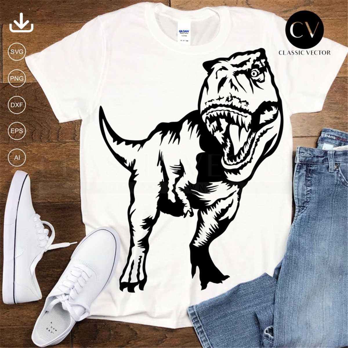 Tyrannosaurus Rex Clipart - T-rex Svg | Inspire Uplift