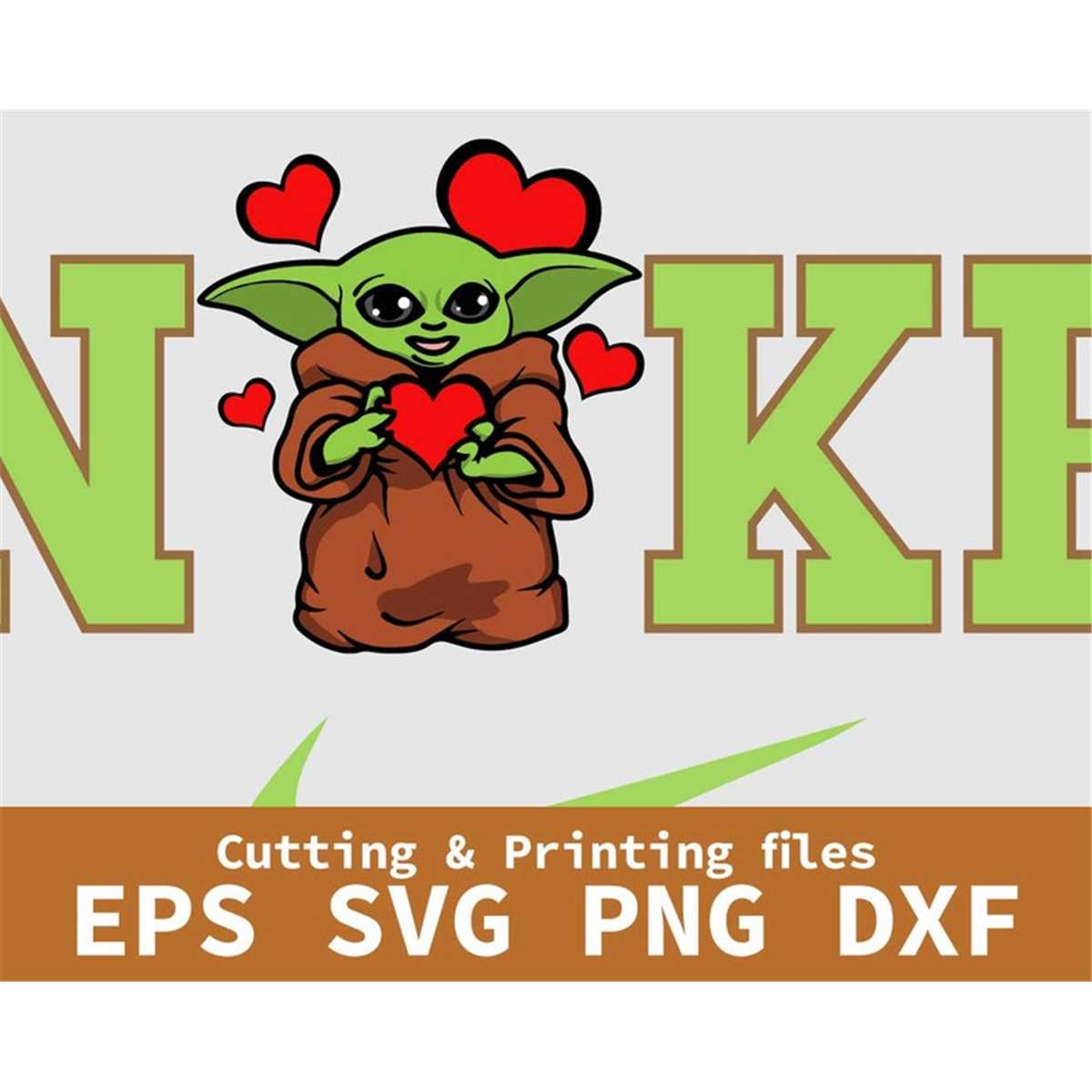 Grogu Baby Yoda Love SVG PNG EPS Dxf for Cricut and Silhouet | Inspire ...