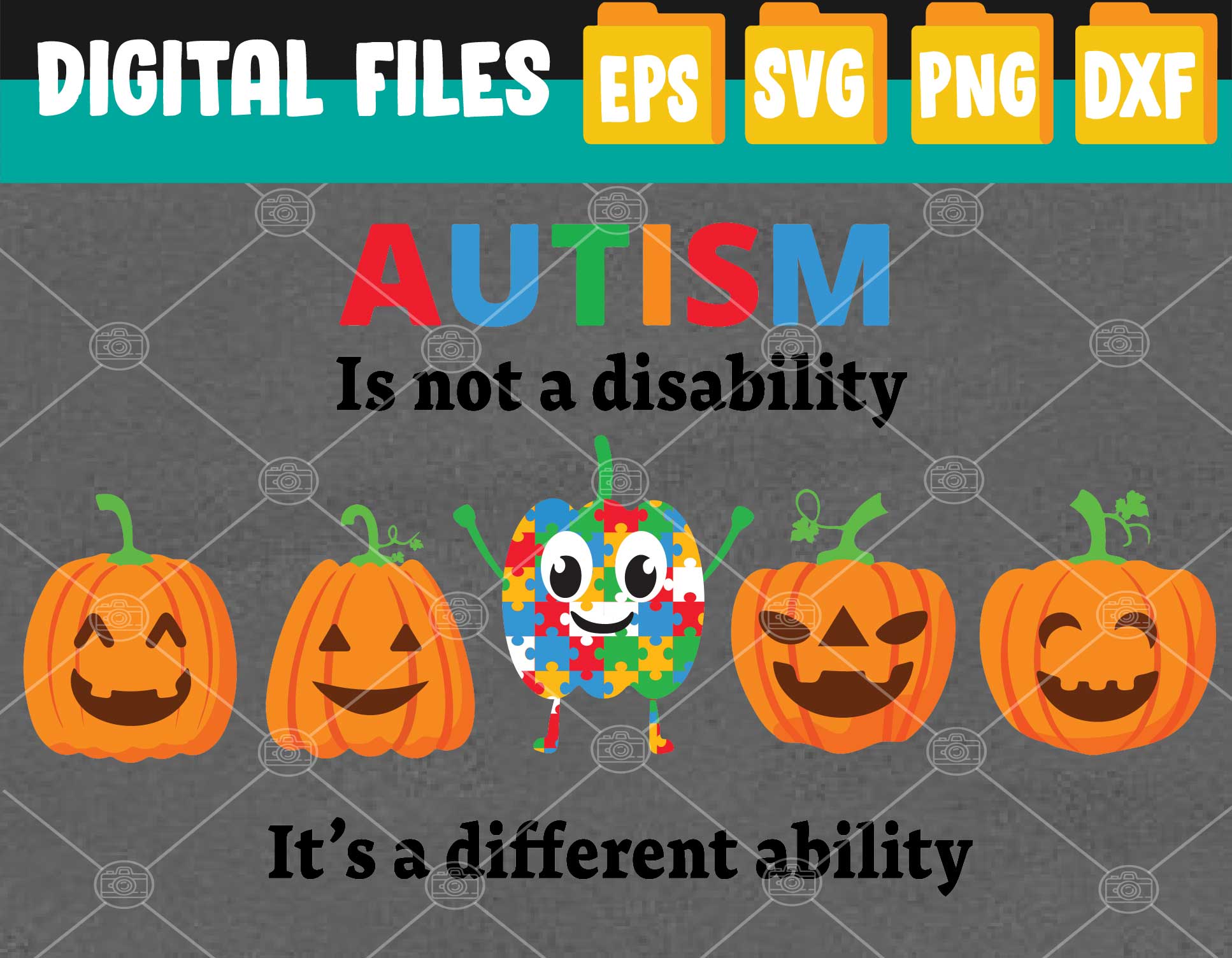 Autism holloween svg, Autism holloween svg, Autism pumpkin s | Inspire ...