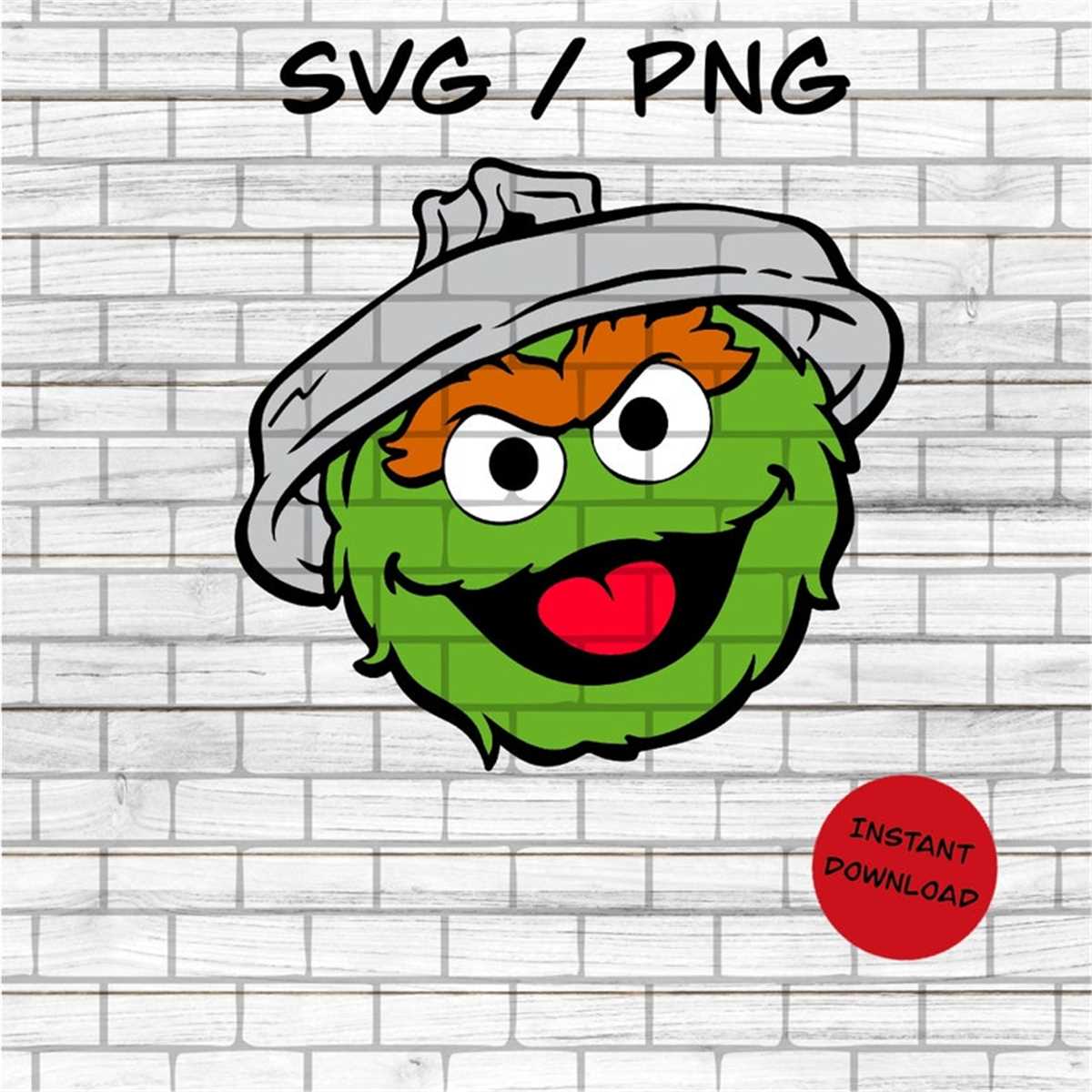 Green Monster Trash Can Lid, Street Green Monster, SVG, PNG, | Inspire ...