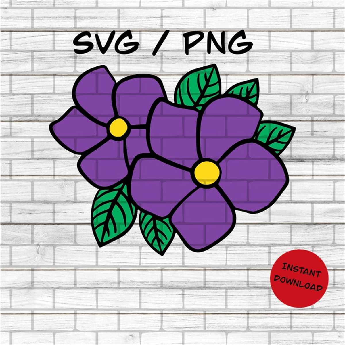 Violet Flowers SVG, PNG, Cut File, Iron on, Transfer, Sublim | Inspire ...