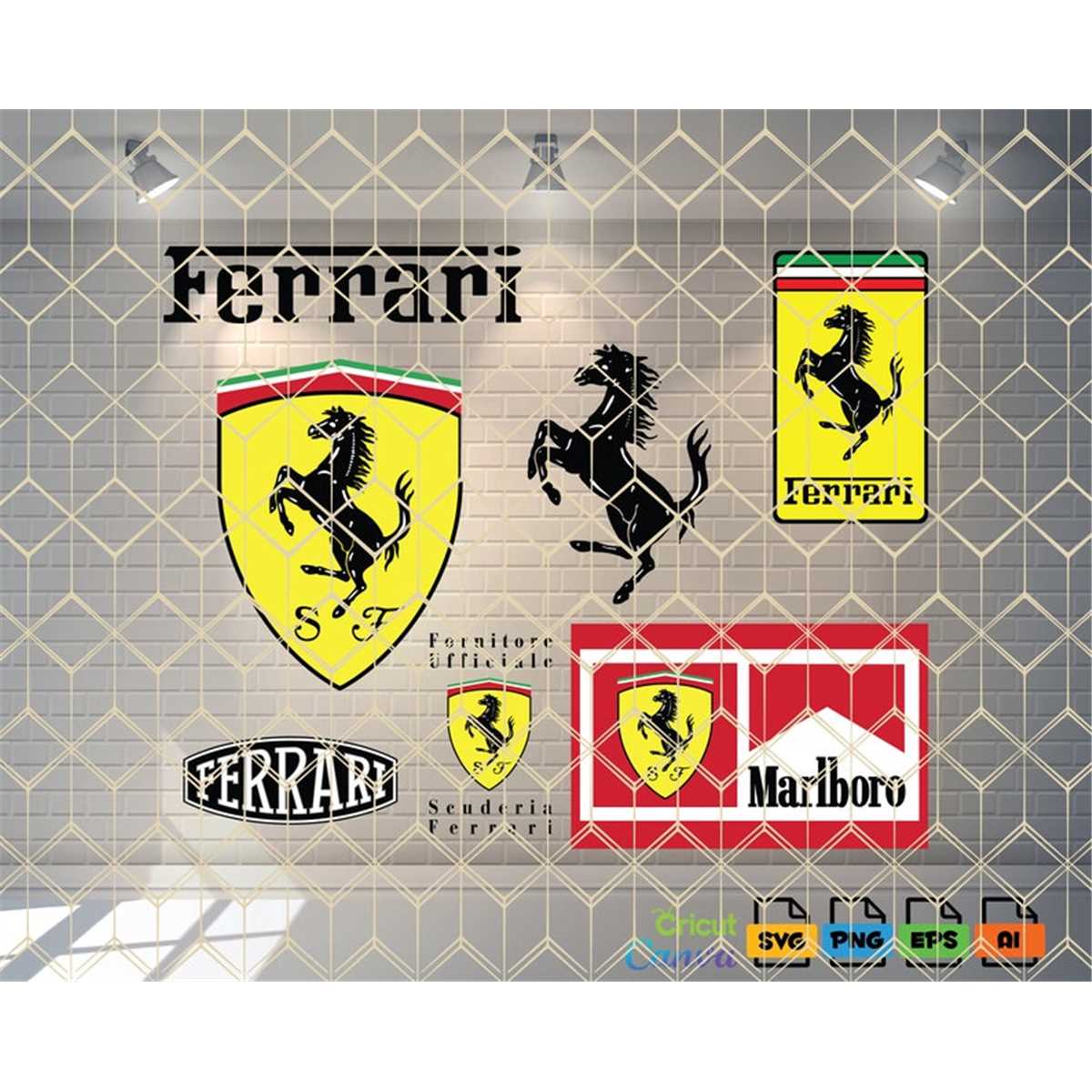 FERRARI - SVG Png Eps and Ai Formats - Ready to use for Cric | Inspire ...