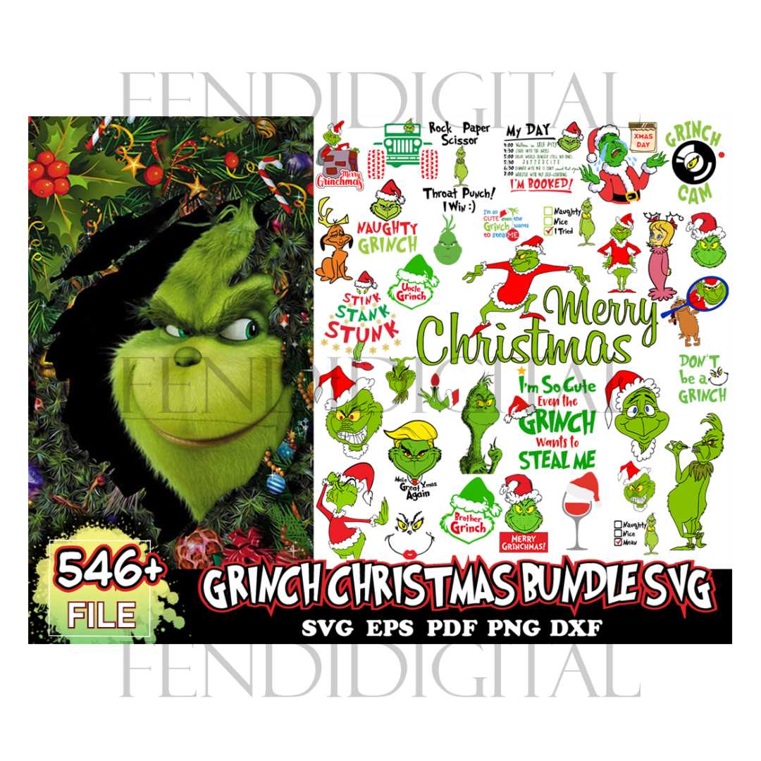 546 Grinch Christmas Svg Bundle, Christmas Svg, Grinch Svg, - Inspire ...