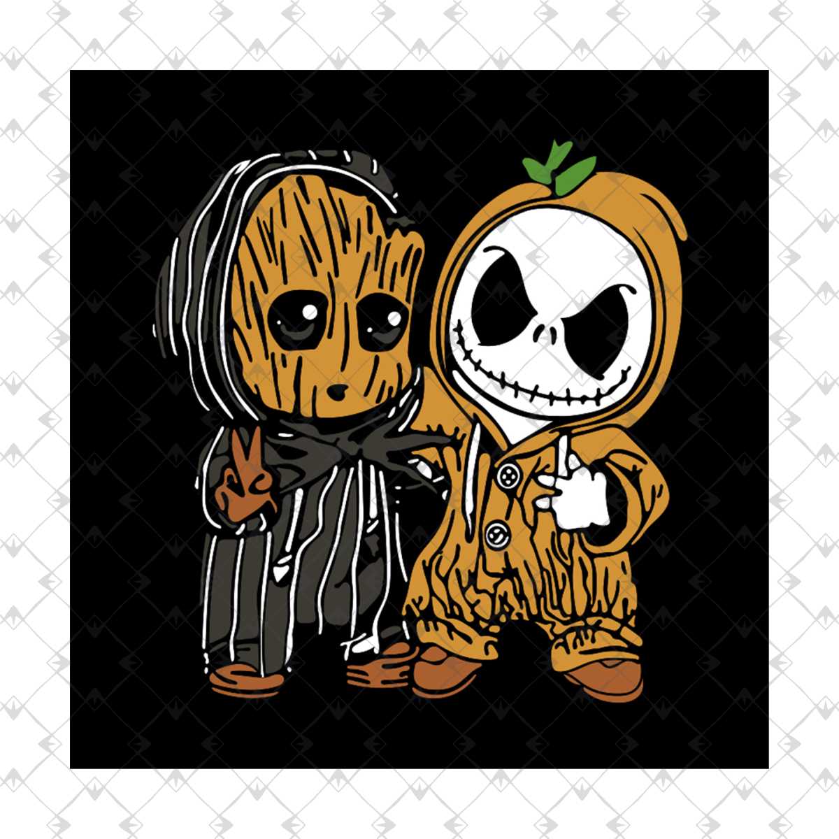 Jack Skellington And Baby Groot Svg, Halloween Svg, Jack Ske | Inspire ...