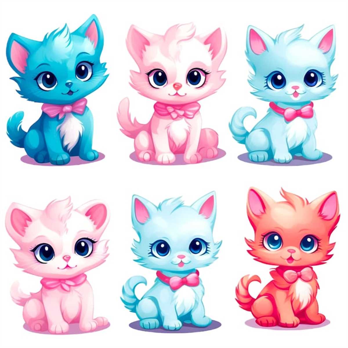Kitten Clipart Set, Cute Cat Clipart. Animal Clipart, Kitte | Inspire ...