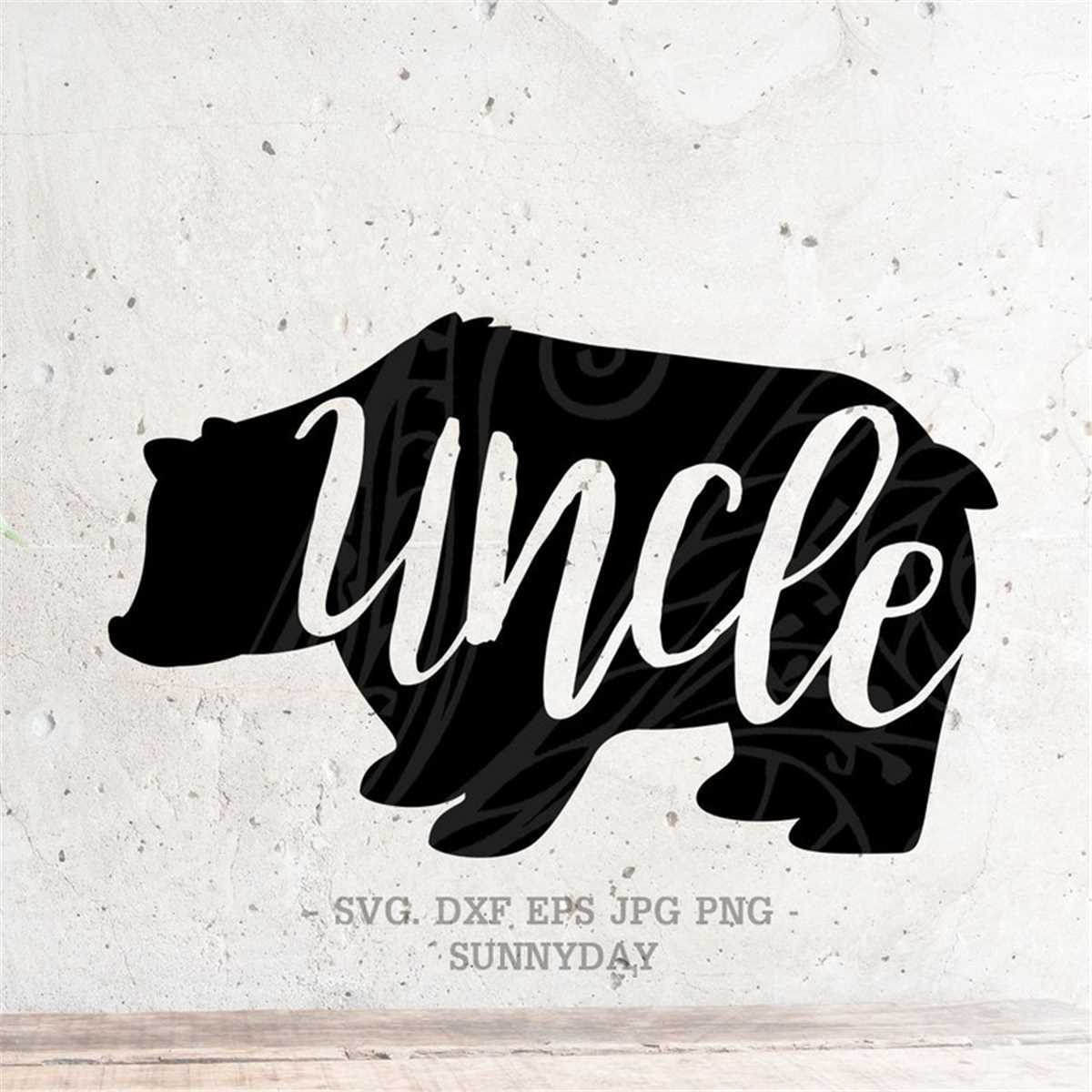 Uncle bear SVG,Uncle Svg,dxf,png instant download, bear SVG, - Inspire Uplift