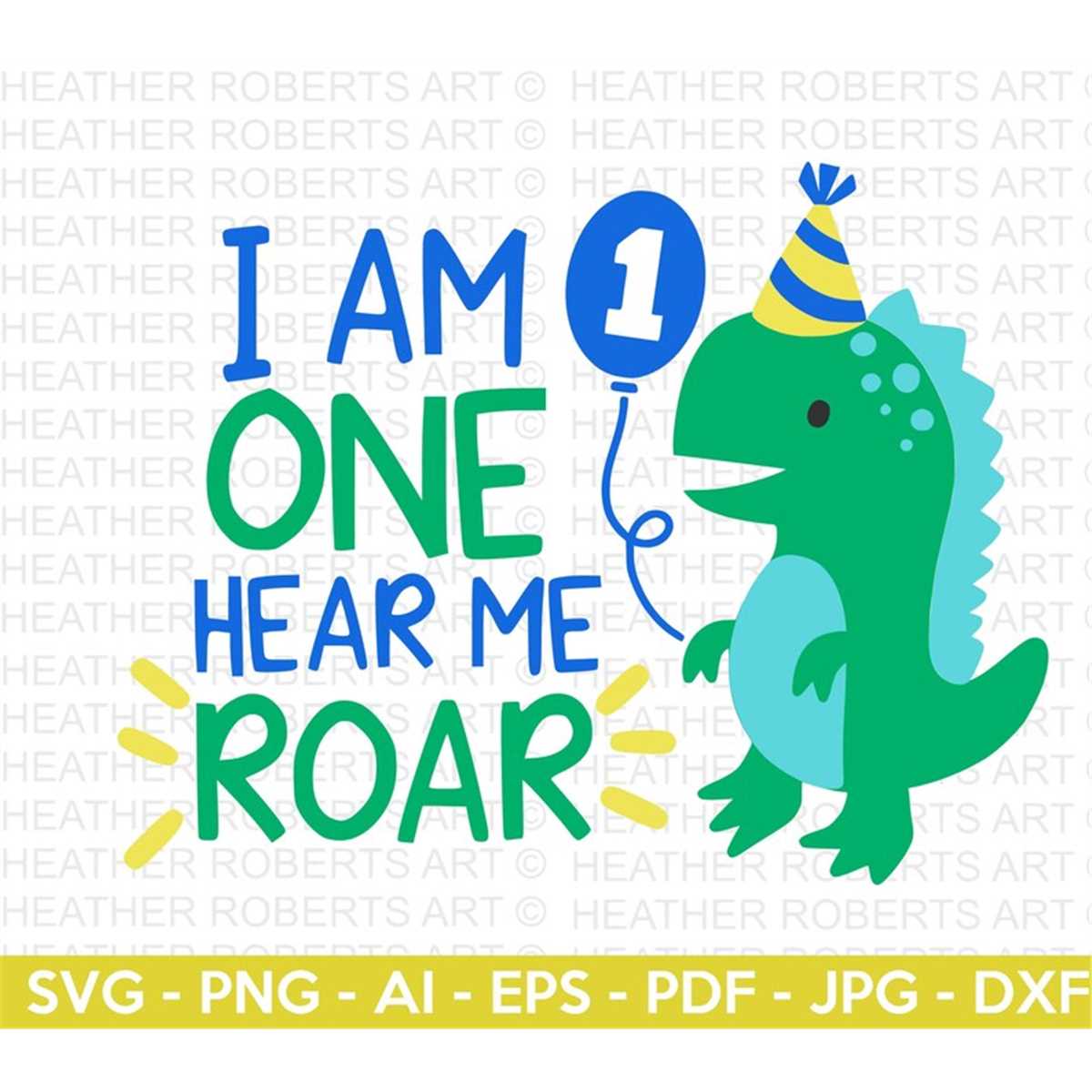 I Am ONE Hear Me Roar SVG, Cute Dinosaur svg, T-Rex svg, Din | Inspire ...