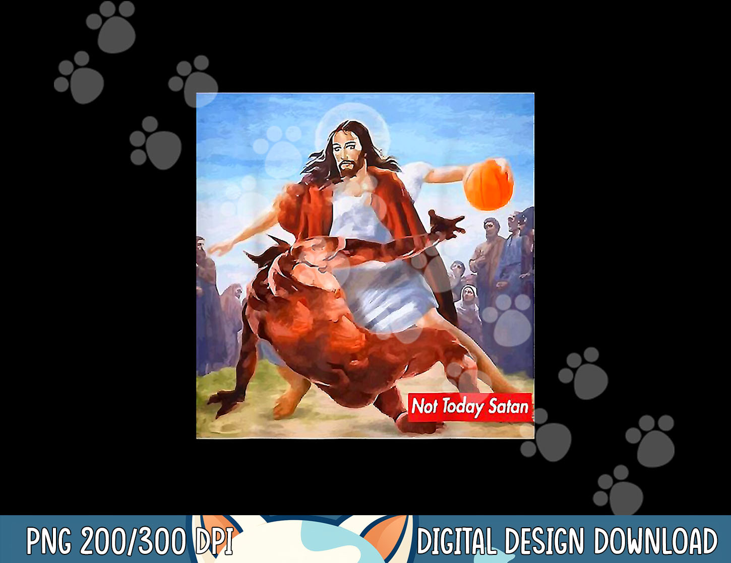 Not-Today Satan Jesus Crossover Funny Basketball T-Shirt cop | Inspire ...