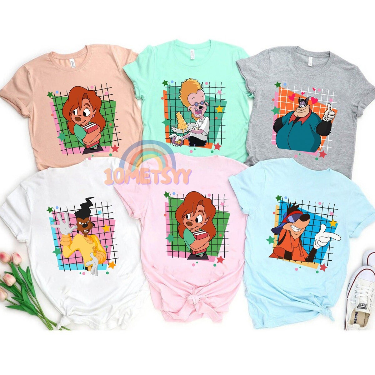 Retro 90s Disney A Goofy Movie Characters Squad Family Match - Inspire ...