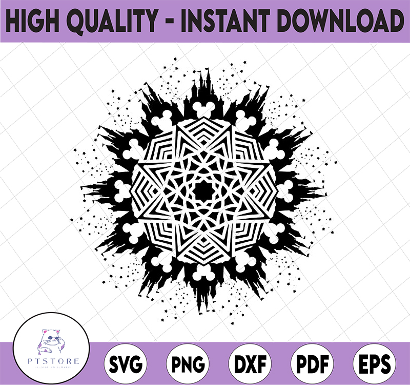Disney Mandala svg, Zentangle svg, Mandala svg, Funny svg, M | Inspire ...