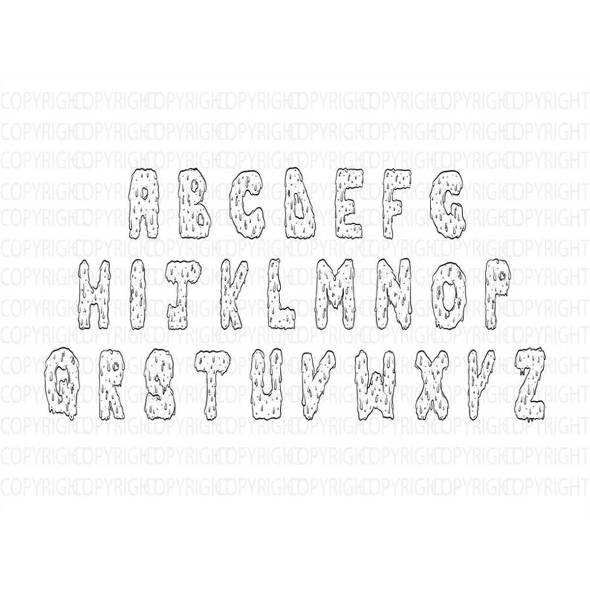 Dripping Bubble Letters