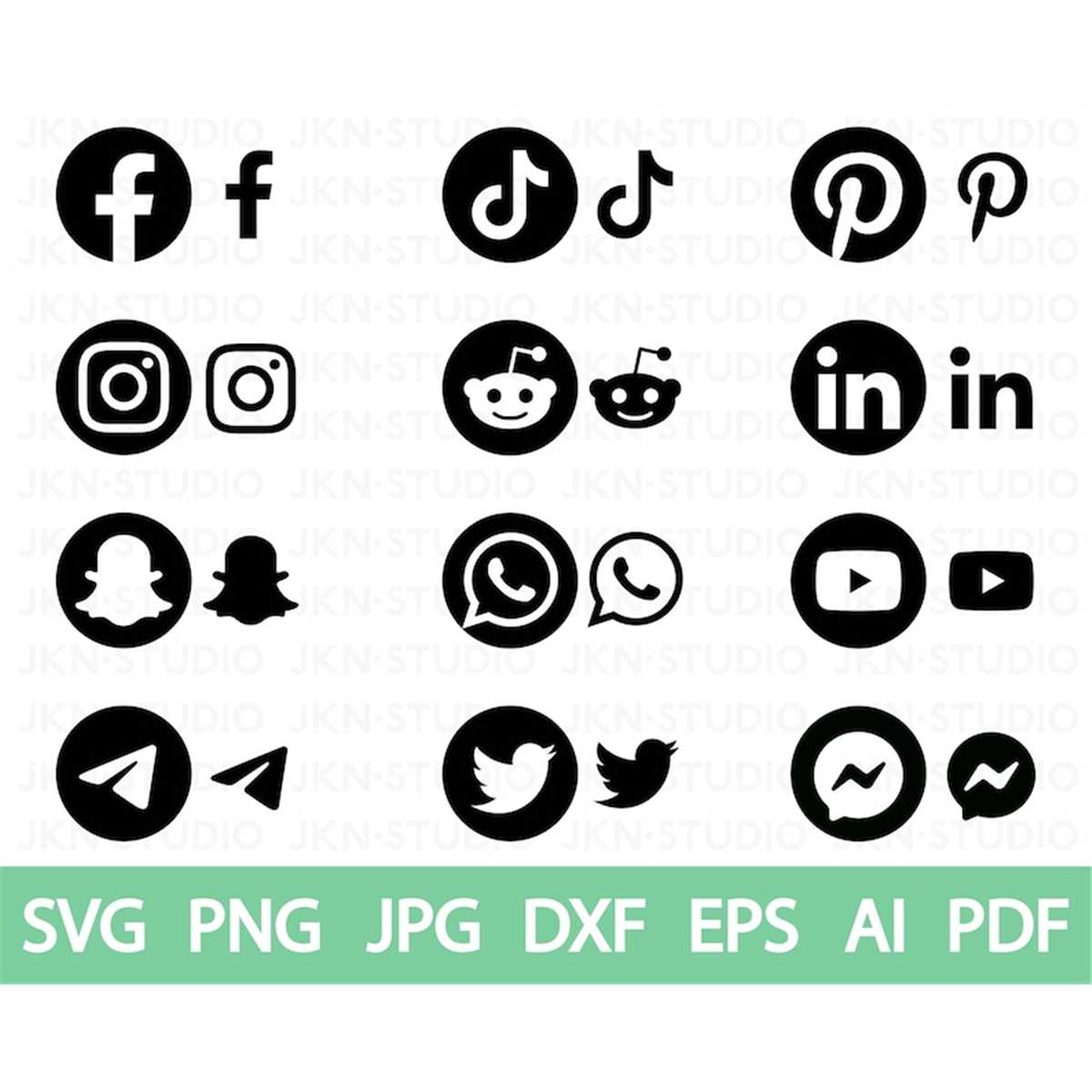 Social Media Icon Logo - svg png jpg dxf eps ai pdf - clipar | Inspire ...