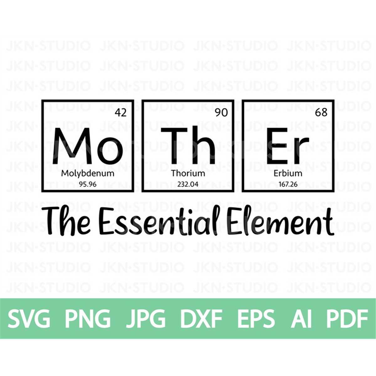 Mother - The Essential Element - Mom Mum Periodic Science Mo | Inspire Uplift