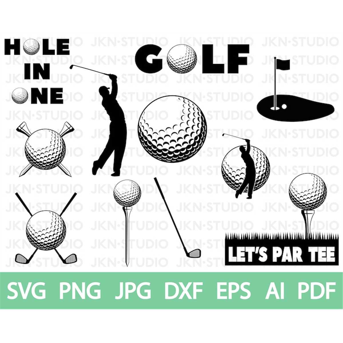 Golf Bundle - Logo Funny Golfer Hole Club Ball Par Tee Drive | Inspire ...