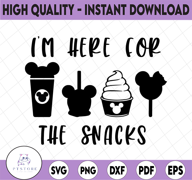 Disney I'm here for the snacks SVG, Trip to disney SVG and P | Inspire ...