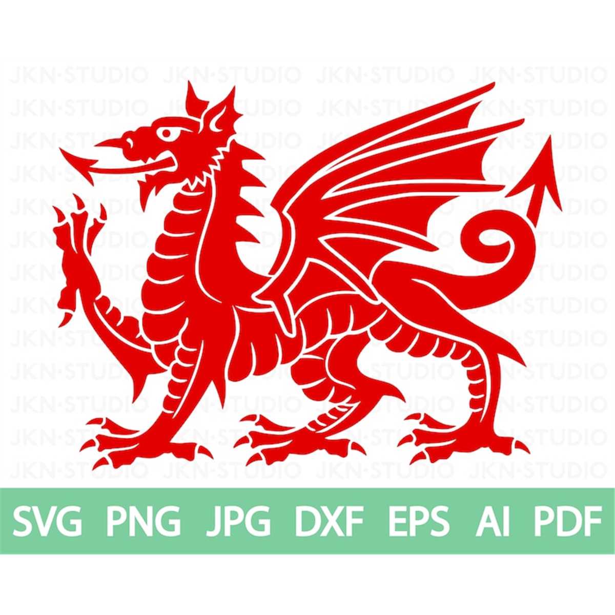 Welsh Dragon - Wales Flag - Cymru - Draig Goch - svg png jpg | Inspire ...