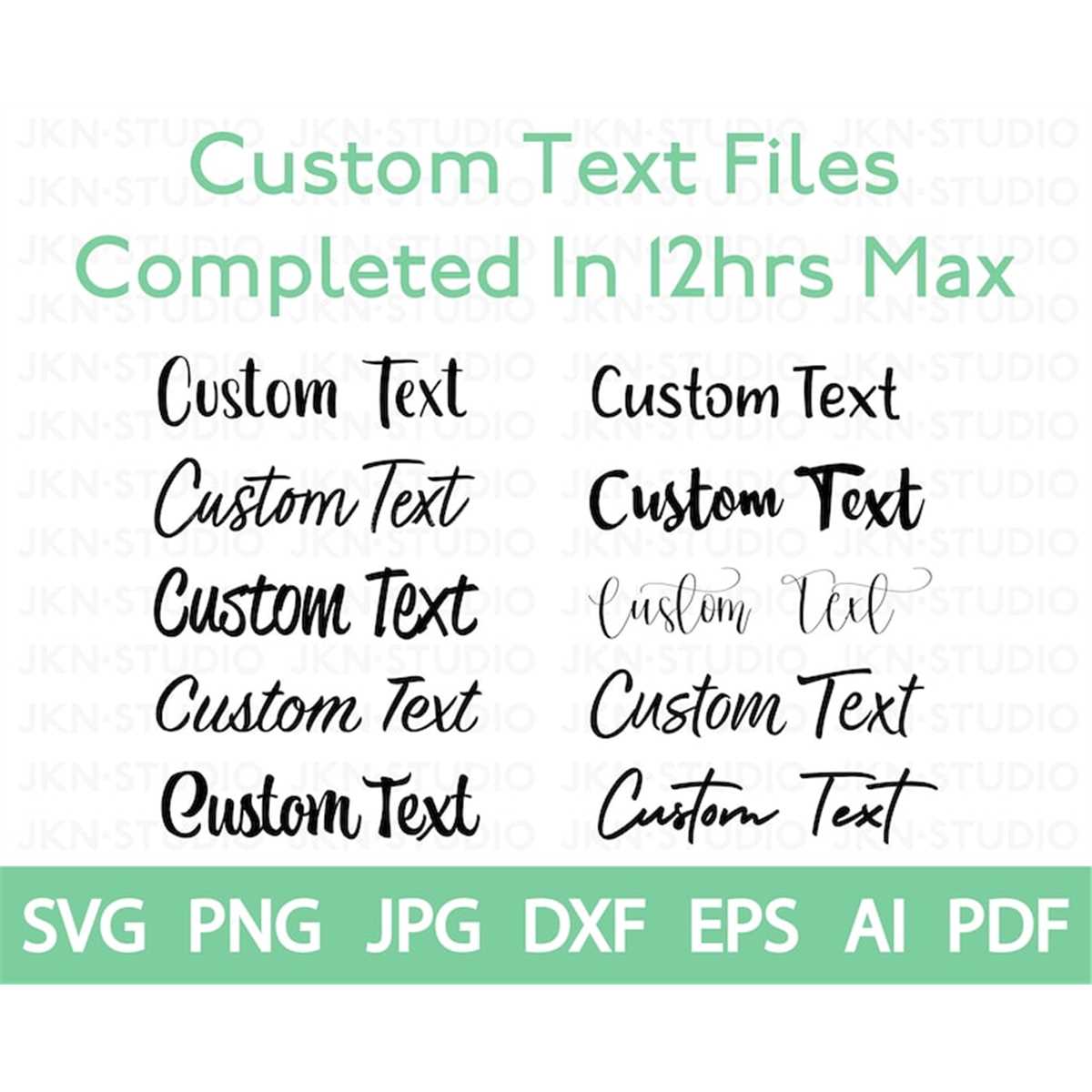 Custom Text - Handwritten Cursive Script Sans Serif Calligra - Inspire ...