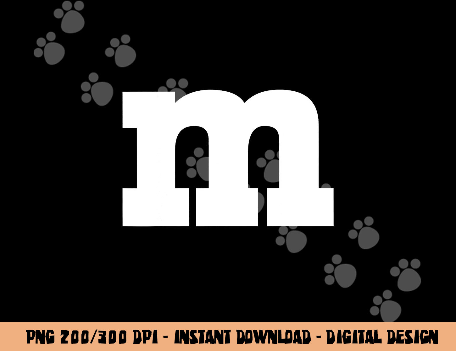 Funny Letter m Chocolate Candy Halloween Team Groups Costume | Inspire ...