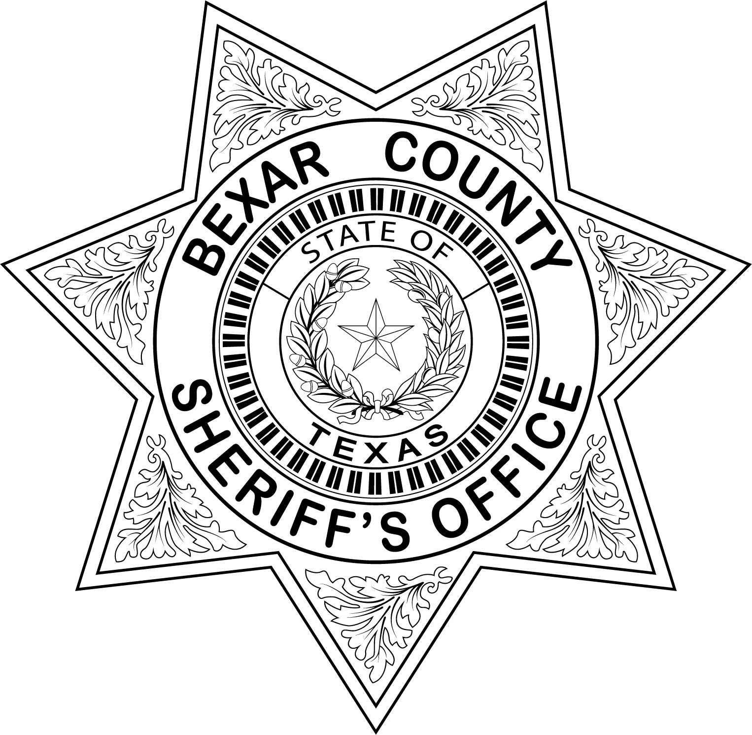 Bexar County Sheriffs office badge Texas vector file Black w | Inspire ...