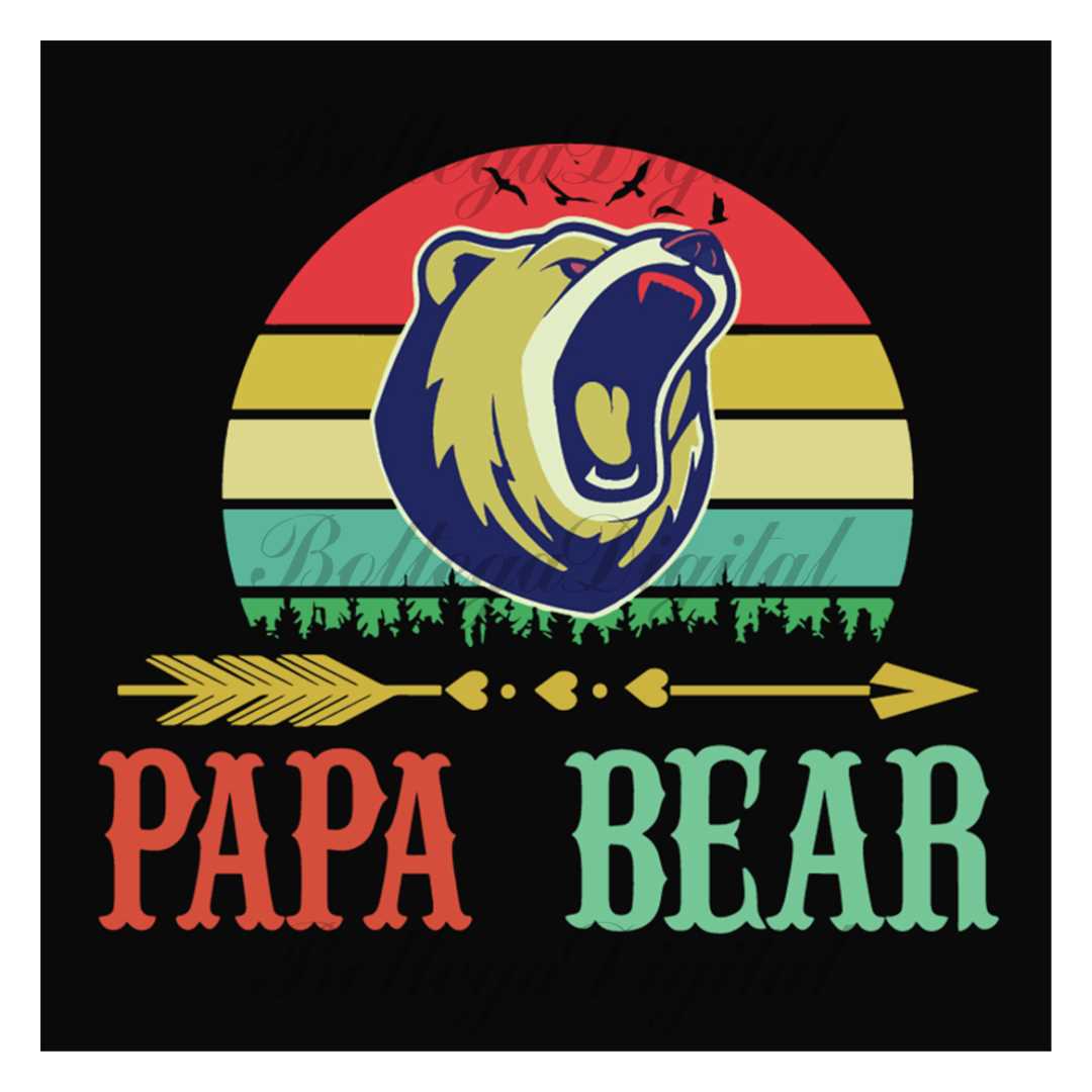 Papa Bear,personalised svg, papa bear svg, Love papa svg, pa | Inspire ...