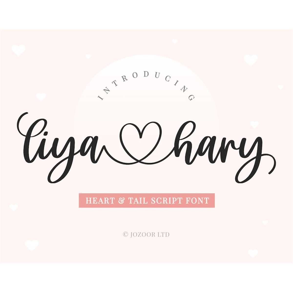 Script Font, Font with Hearts, Cursive Font, Font with Tails | Inspire Uplift