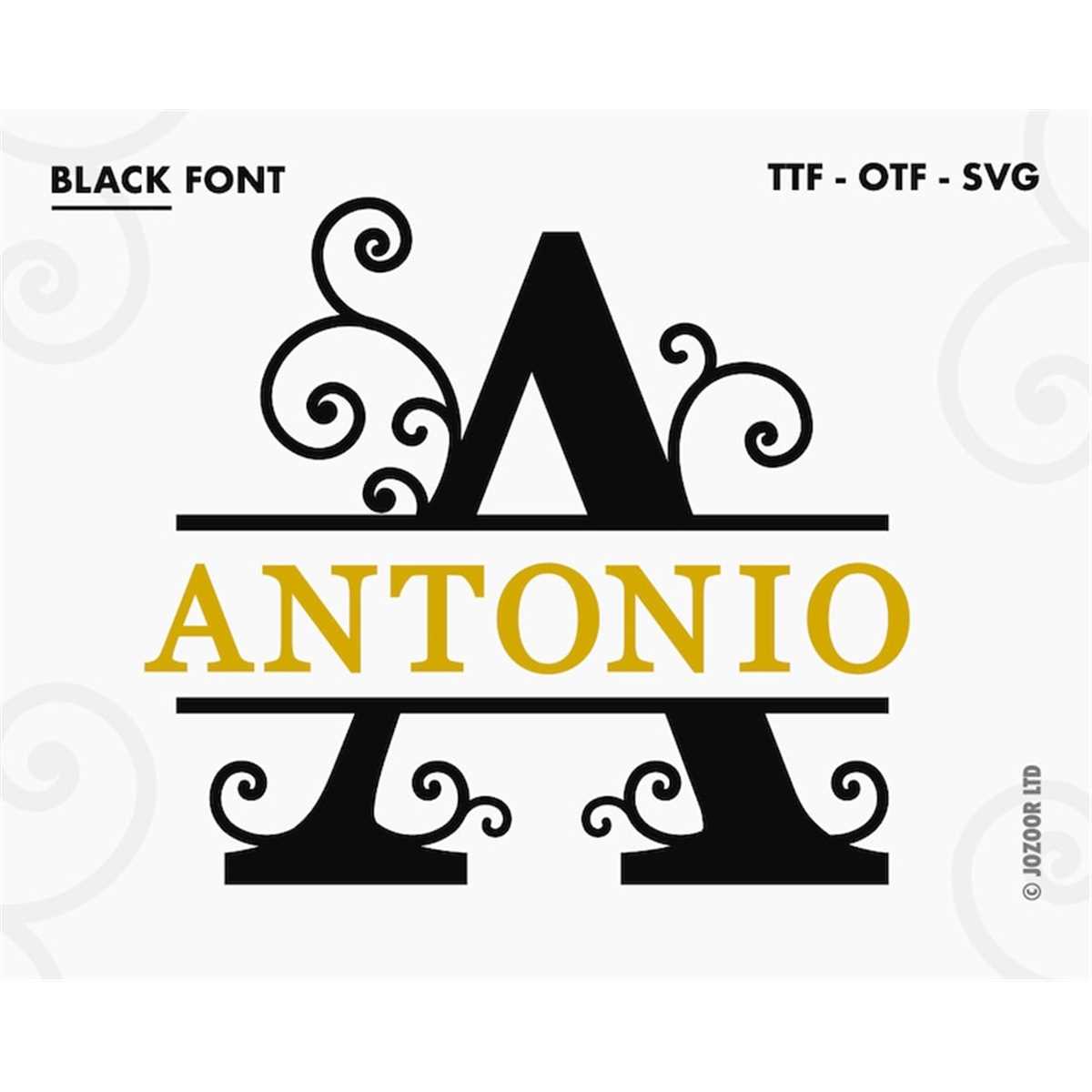 Split Monogram SVG, Split Monogram Font, Monogram Font SVG, - Inspire ...