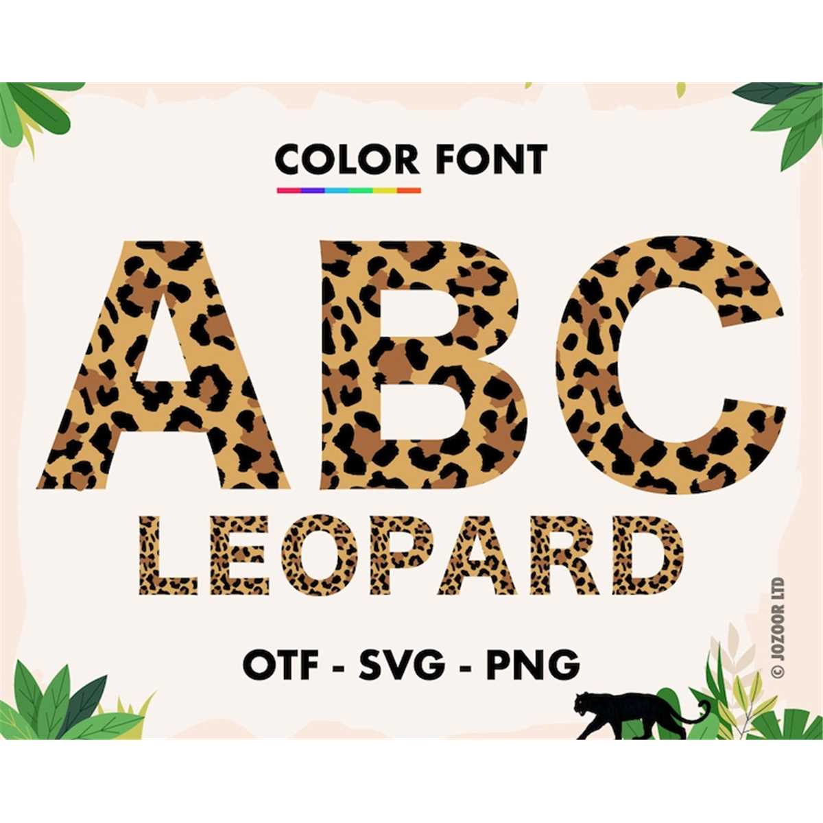 Leopard Font SVG, Leopard print svg font for cricut, leopard | Inspire ...