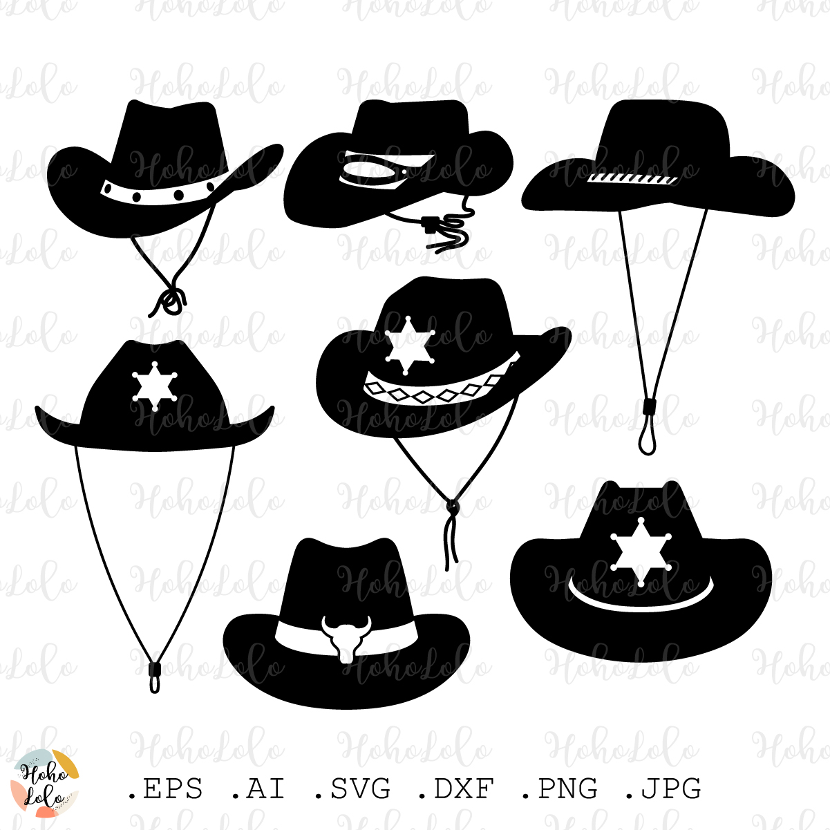 Sheriff Hat Svg, Sheriff Hat Silhouette, Sheriff Hat Stencil | Inspire ...