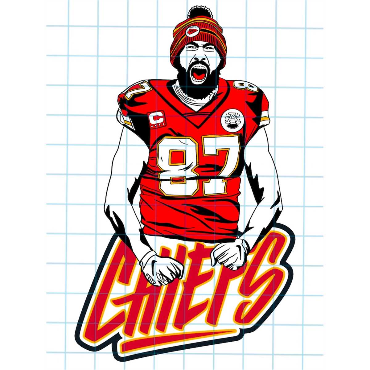 Travis Kelce SVG Cricut cut file | Inspire Uplift