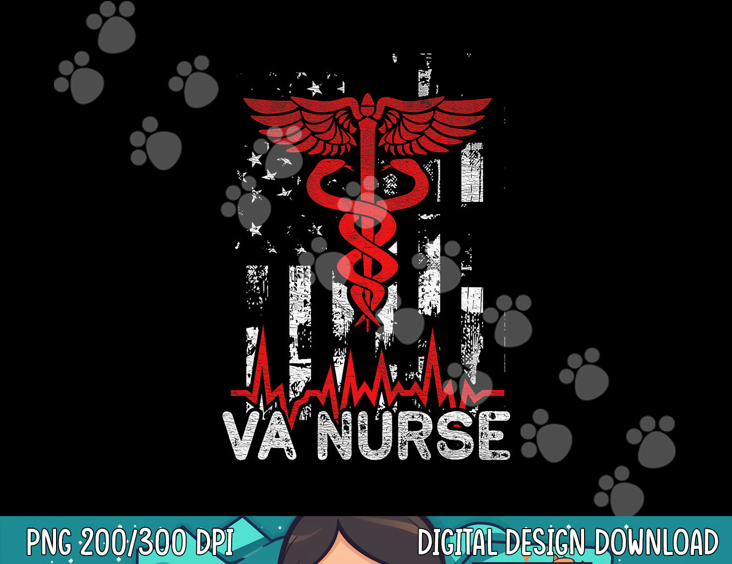 Nursing Patriot USA Nurse American Flag VA Nurse 4th Of July | Inspire ...