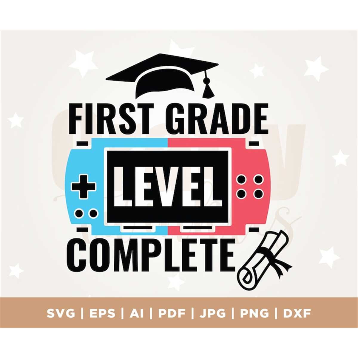 First Grade Level Complete Svg, 1st Grade Svg, Silhouette, C - Inspire ...