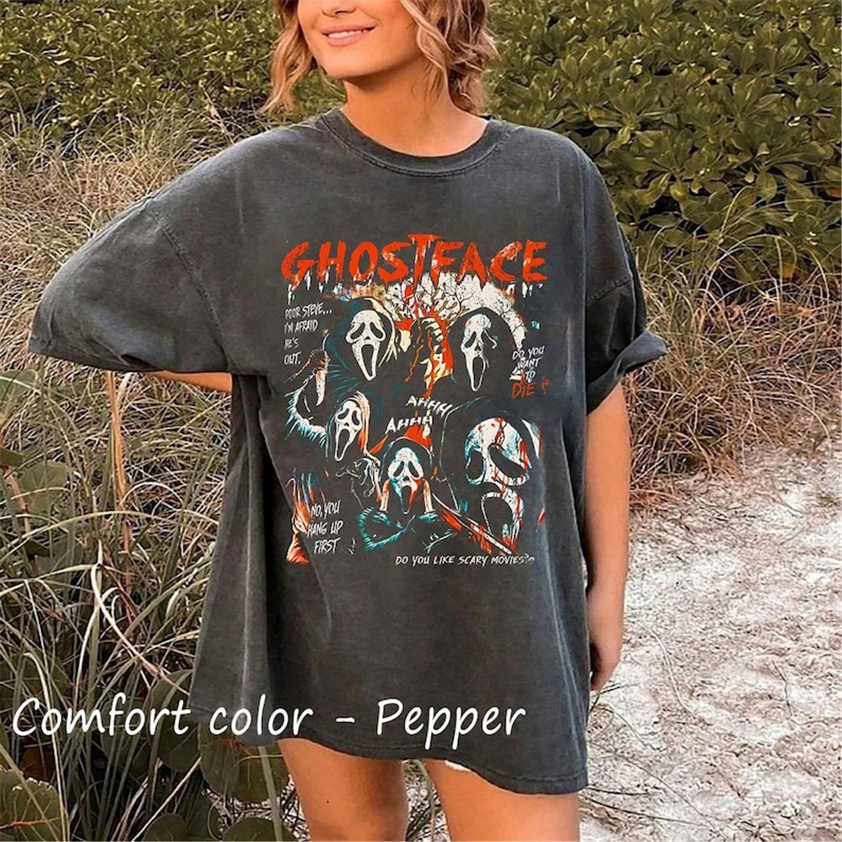 Vintage Ghostface T-Shirt, Scream Movie Shirt, Let's Watch S | Inspire ...