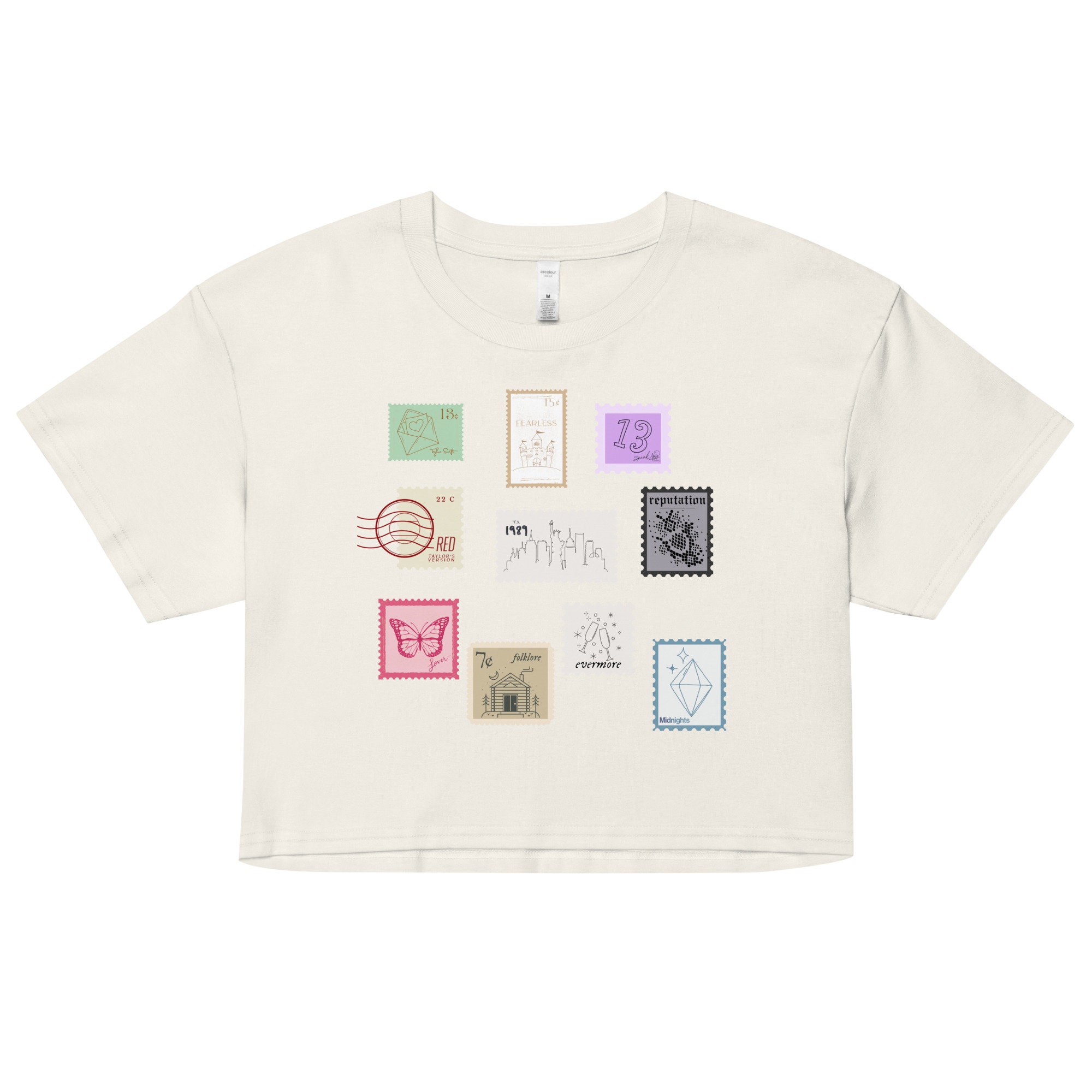 Taylor Eras Crop Top | Postage Stamp Design | XS-XL, Multipl | Inspire ...