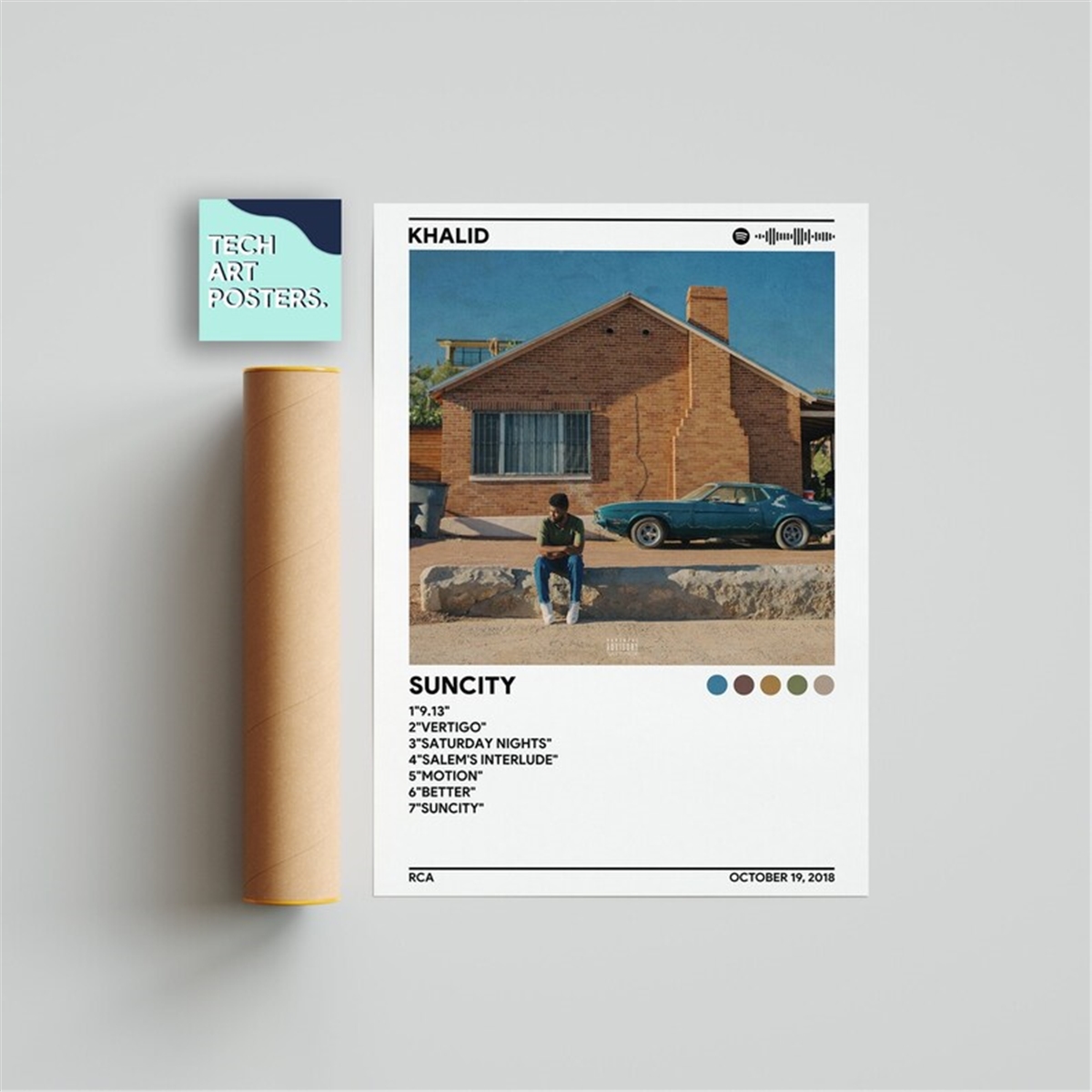 Khalid - Suncity Album Cover Poster | Khalid Poster Print, | Inspire Uplift