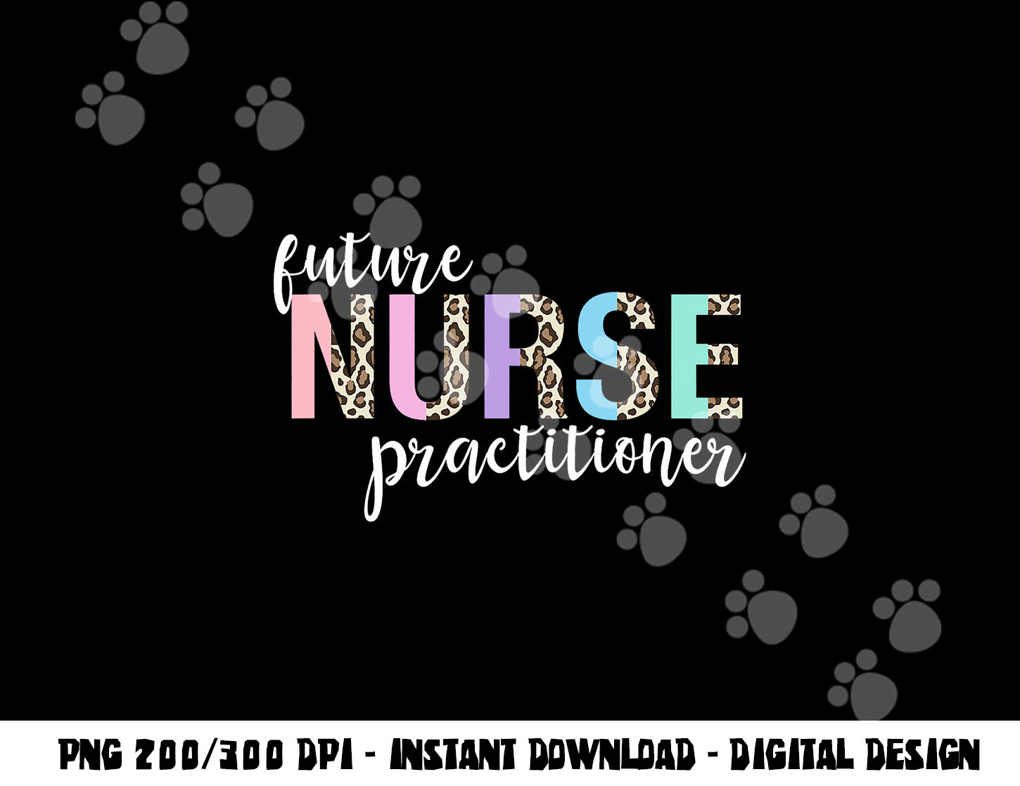 Future Nurse Practitioner Student Graduation Leopard Letters | Inspire ...