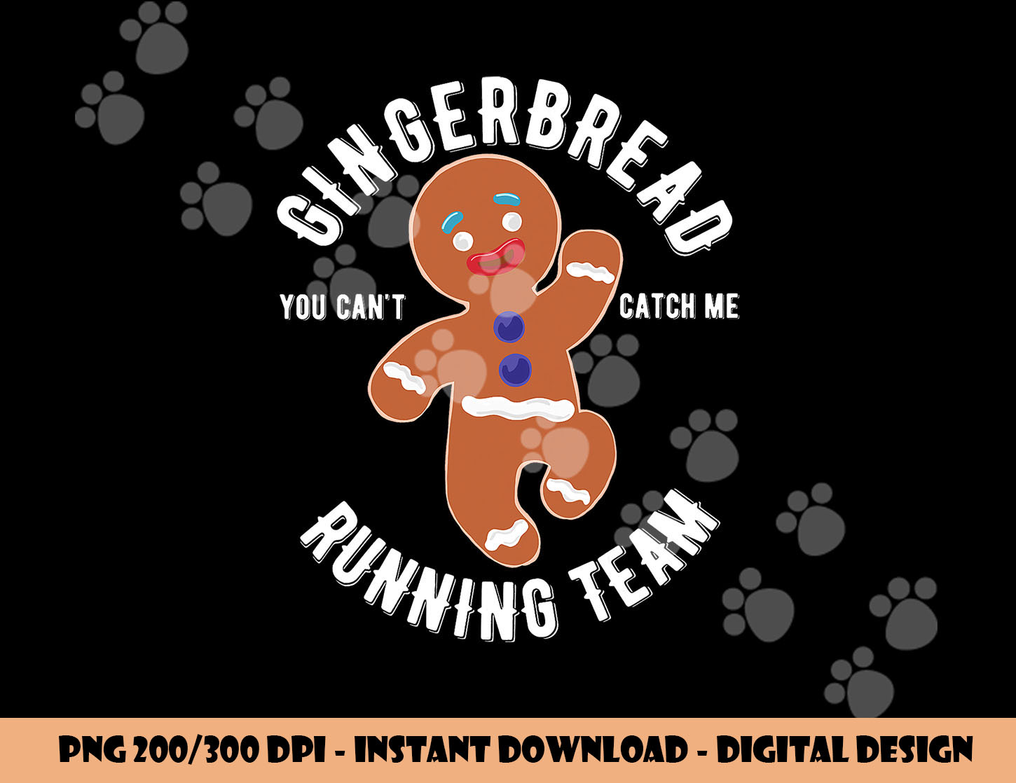 Gingerbread Running Team funny Gingerbread Christmas png, su | Inspire Uplift
