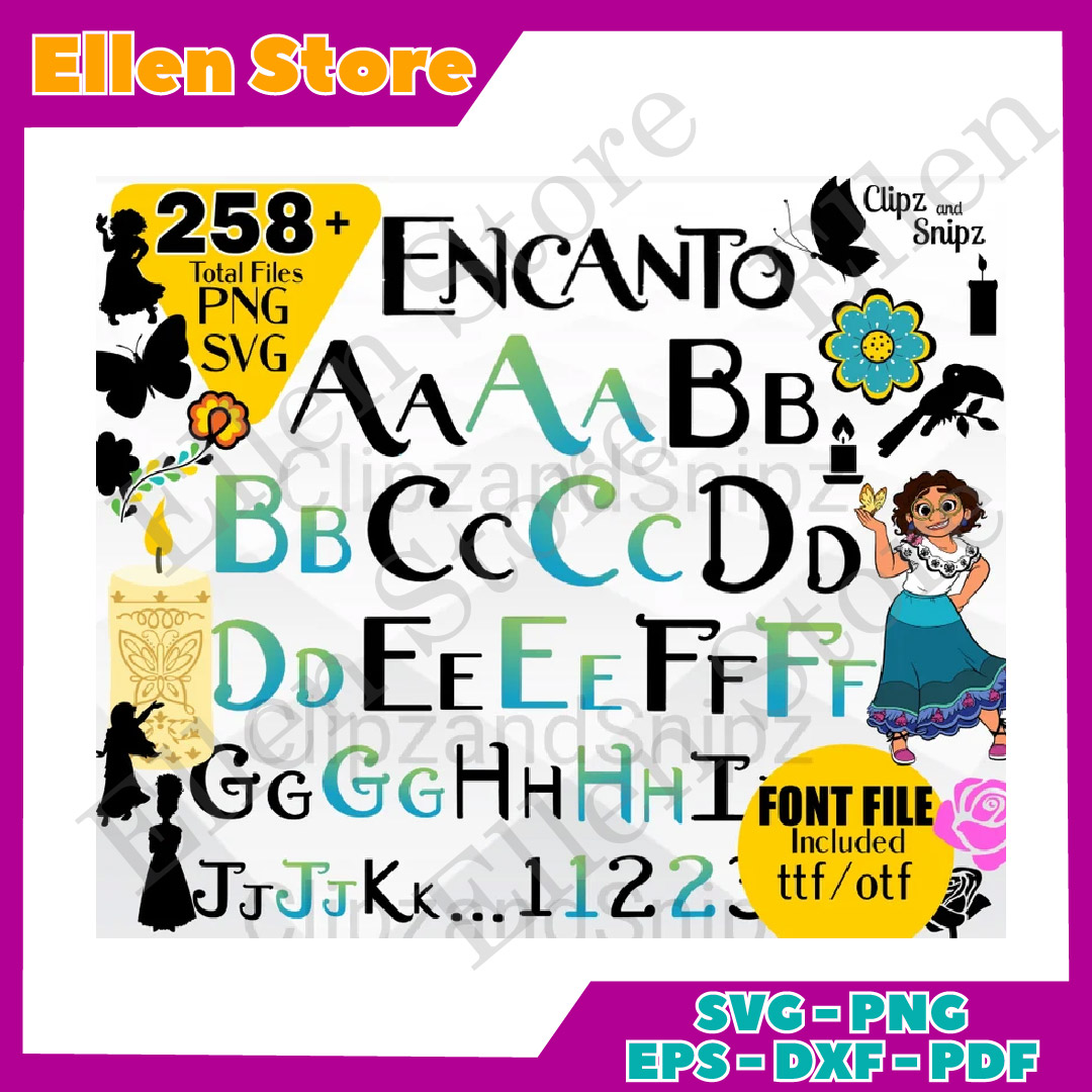 Encanto Alphabet SVG Bundle | Inspire Uplift