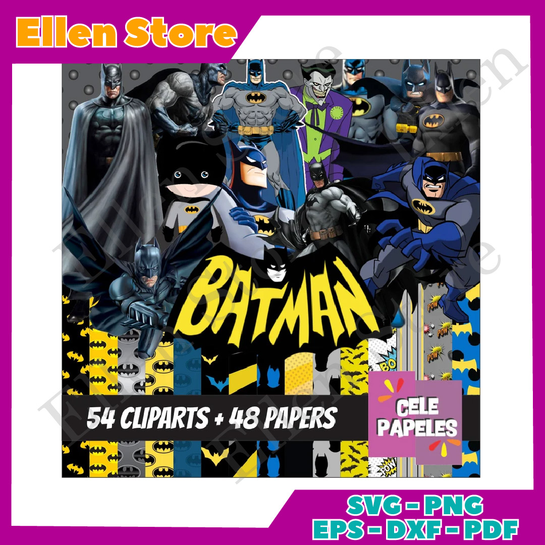 Batman Clipart Digital Paper Bundle | Inspire Uplift