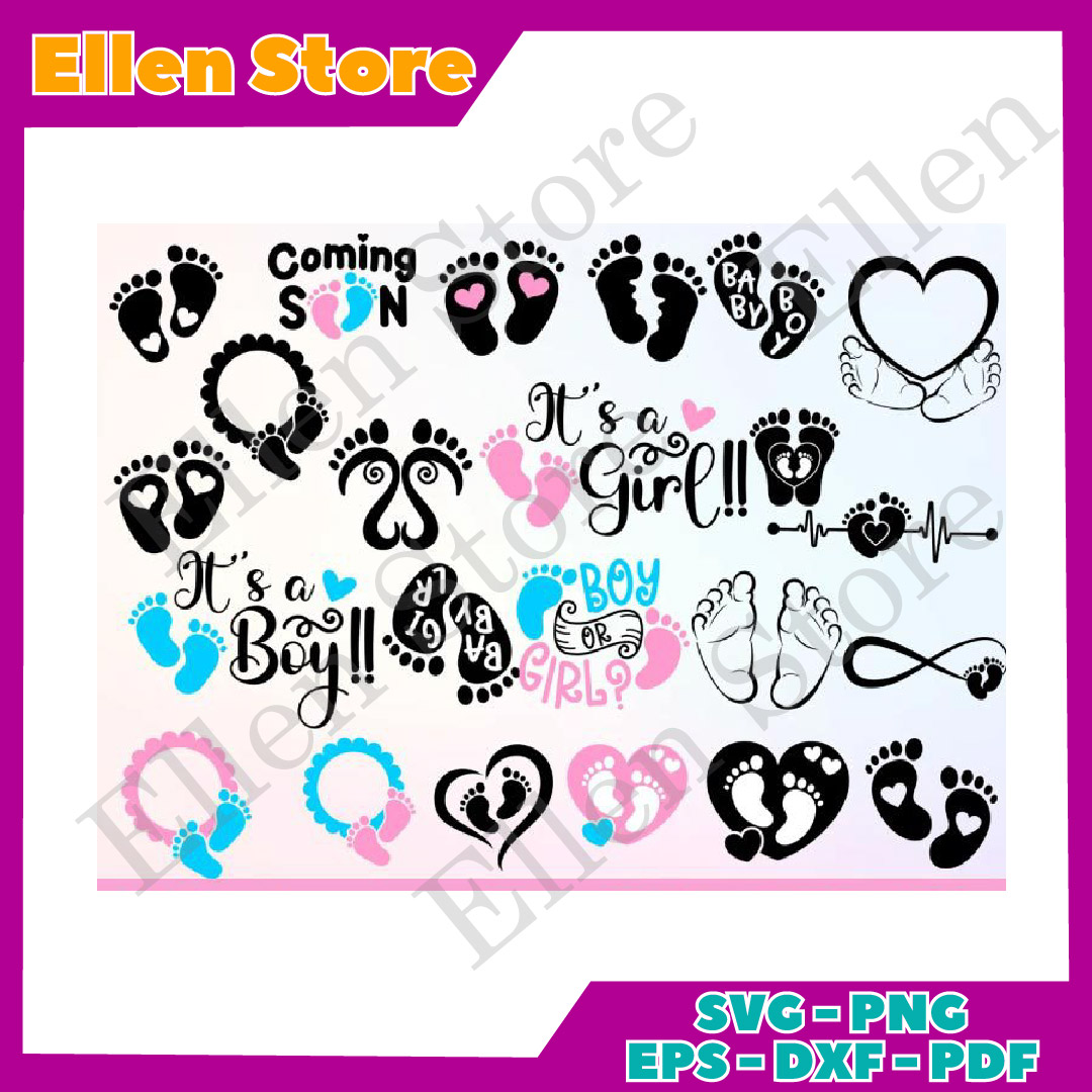 Baby Feet SVG Bundle | Inspire Uplift