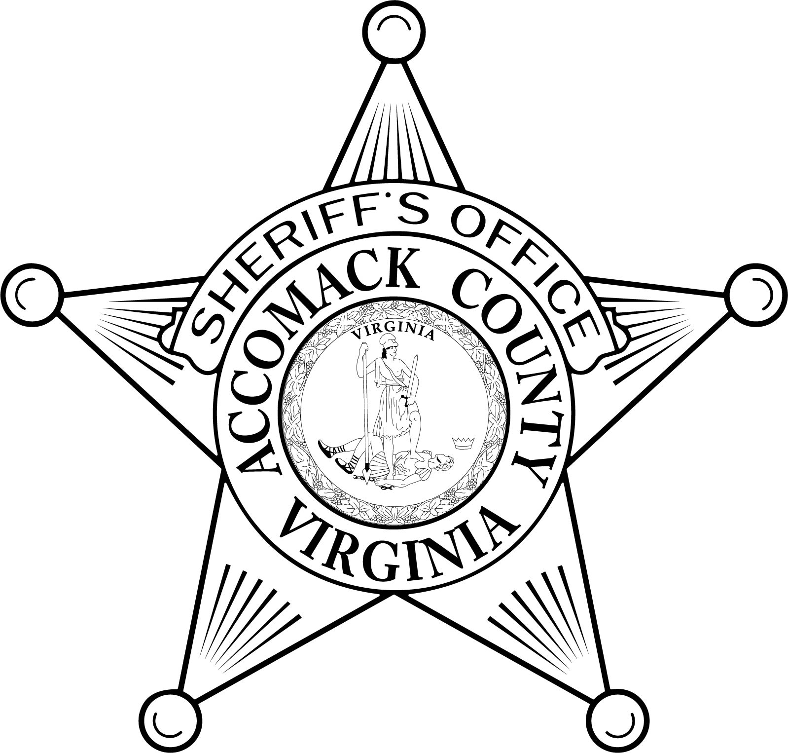 Accomack County VA Sheriff's Office Badge vector file Black - Inspire ...