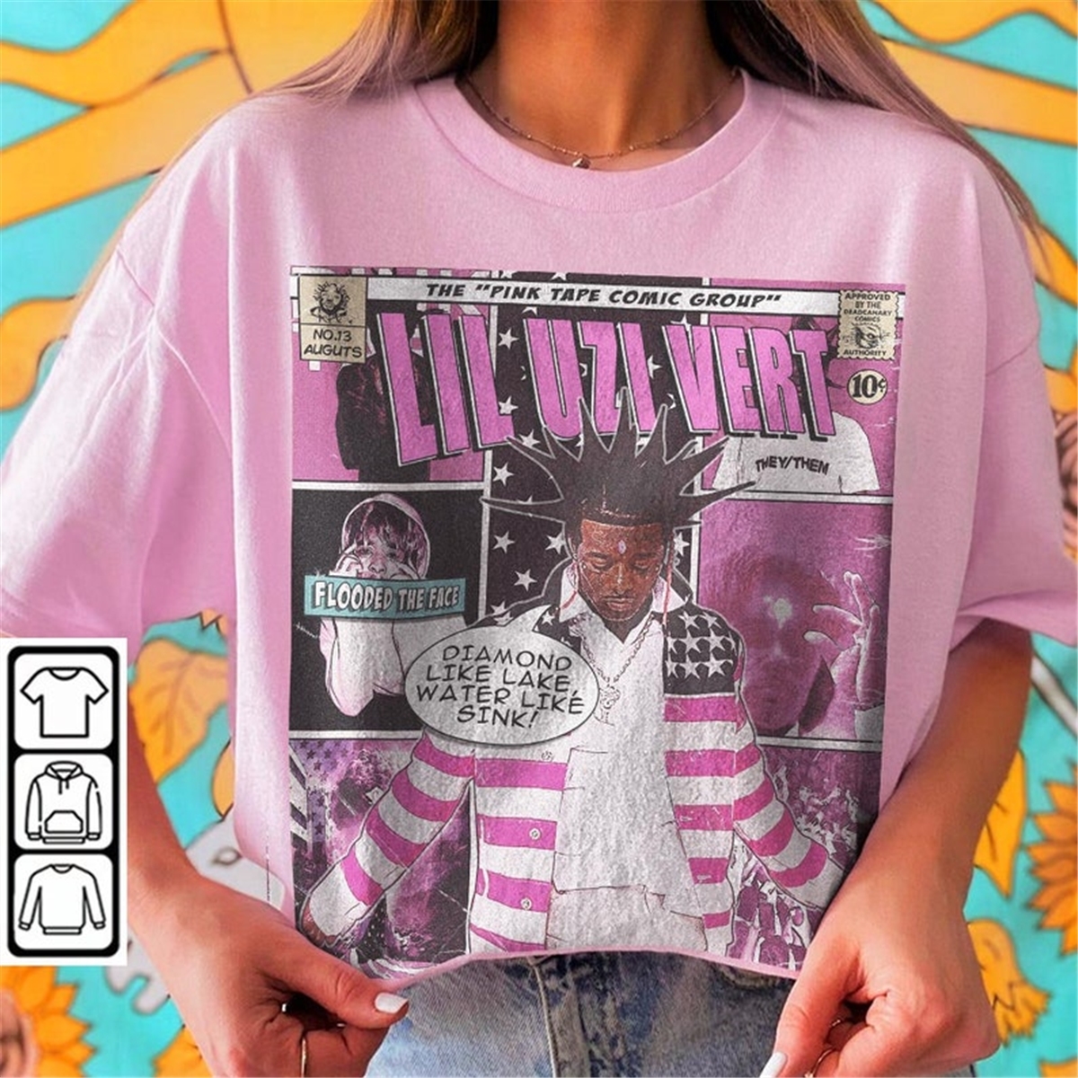Lil Uzi Vert Comic Shirt, 90S Vintage Merch Art Flooded The | Inspire ...