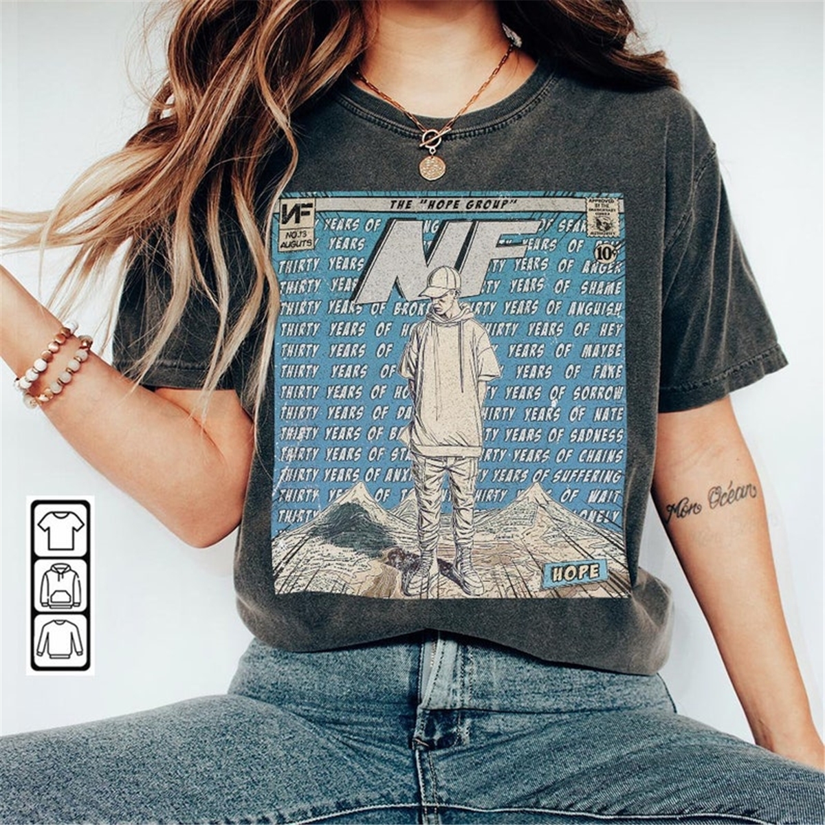 Nf Comic Shirt, 90S Vintage Merch Book Art Nf Hope Album Wor | Inspire ...