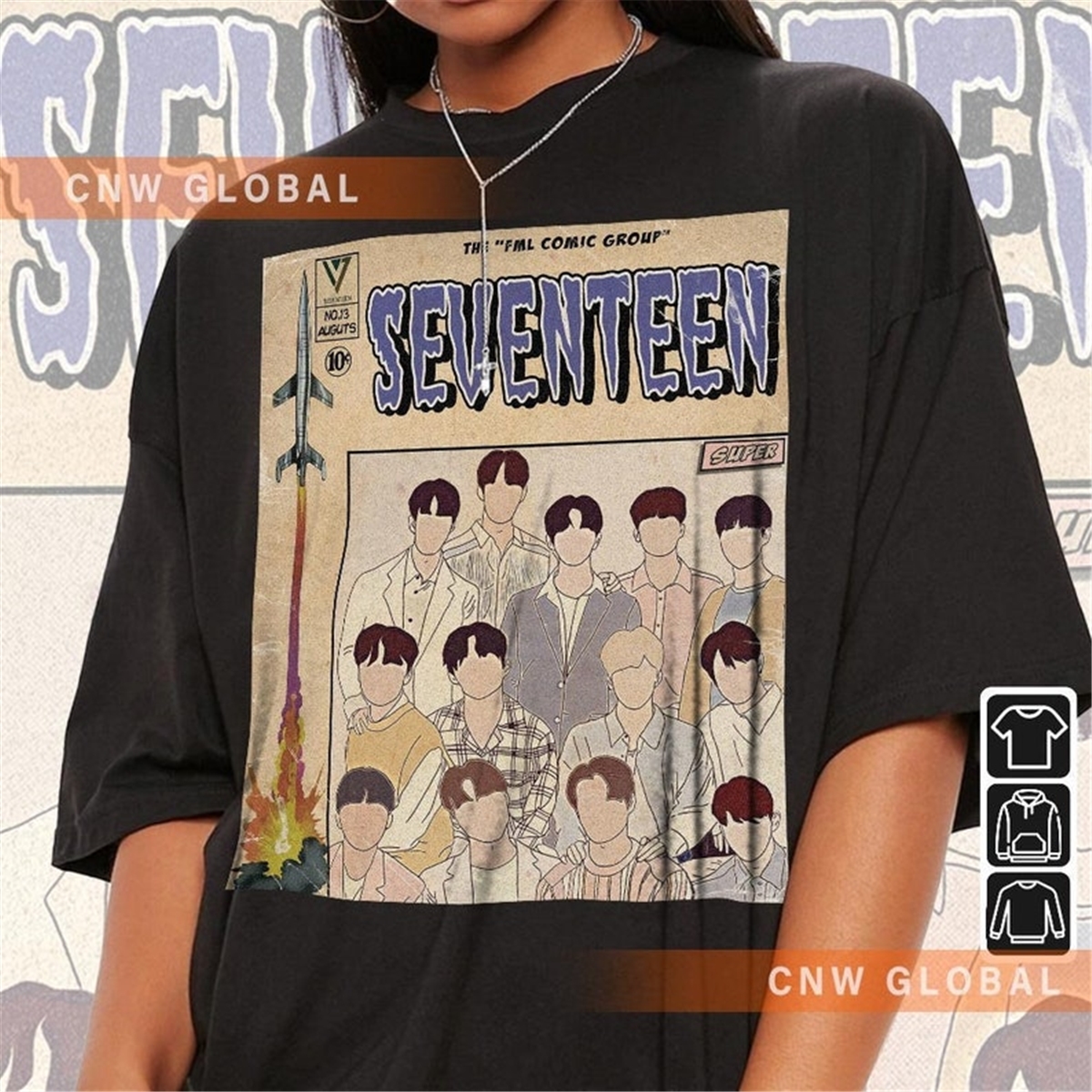 Seventeen KComic Shirt, 90S Vintage Merch Art Super Fml Albu | Inspire ...