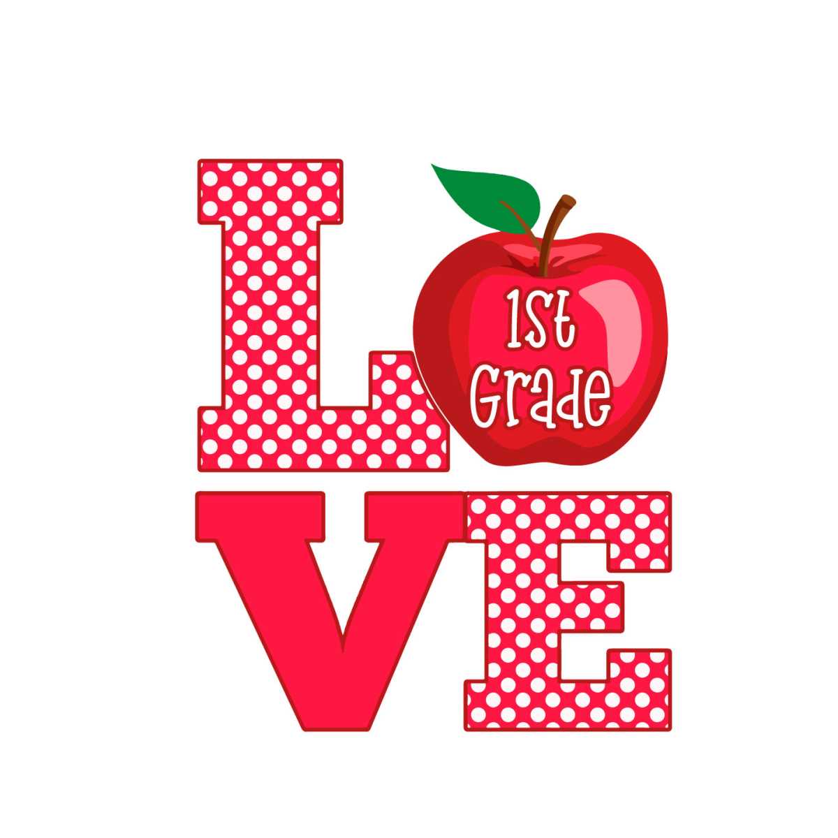 Back To School Shirt Svg Love 1St Grade Teacher Vector, Gift | Inspire ...