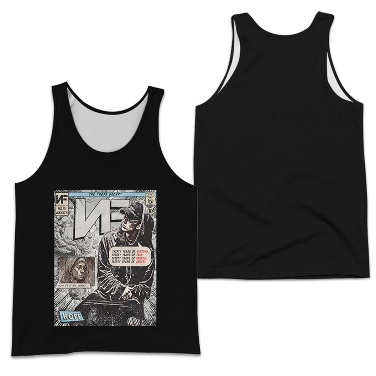 Nf Comic Tank Top, 90S Vintage Merch Book Art Nf Hope Album | Inspire ...
