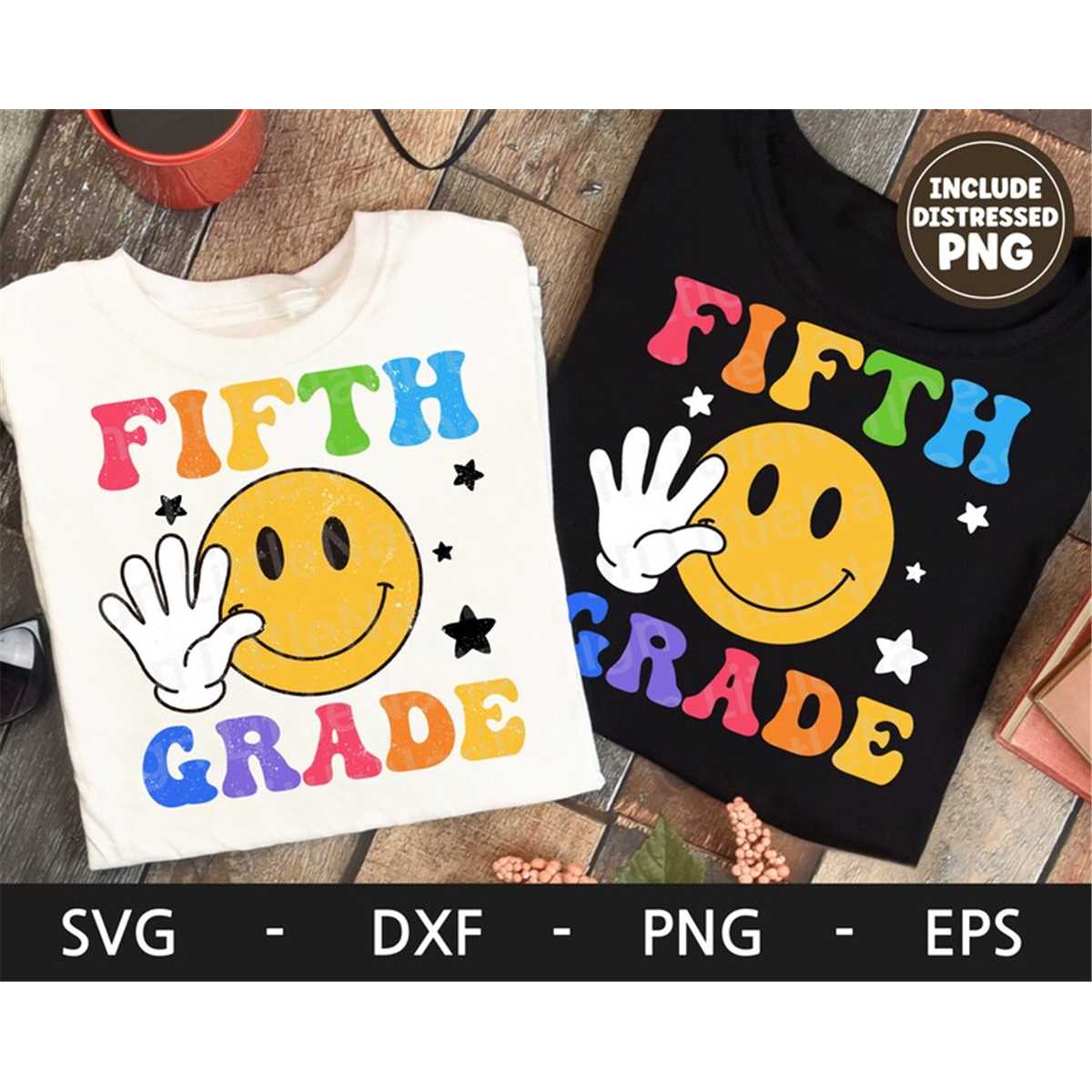 Fifth Grade svg, Back To School svg, Retro Smiley Face svg, | Inspire ...