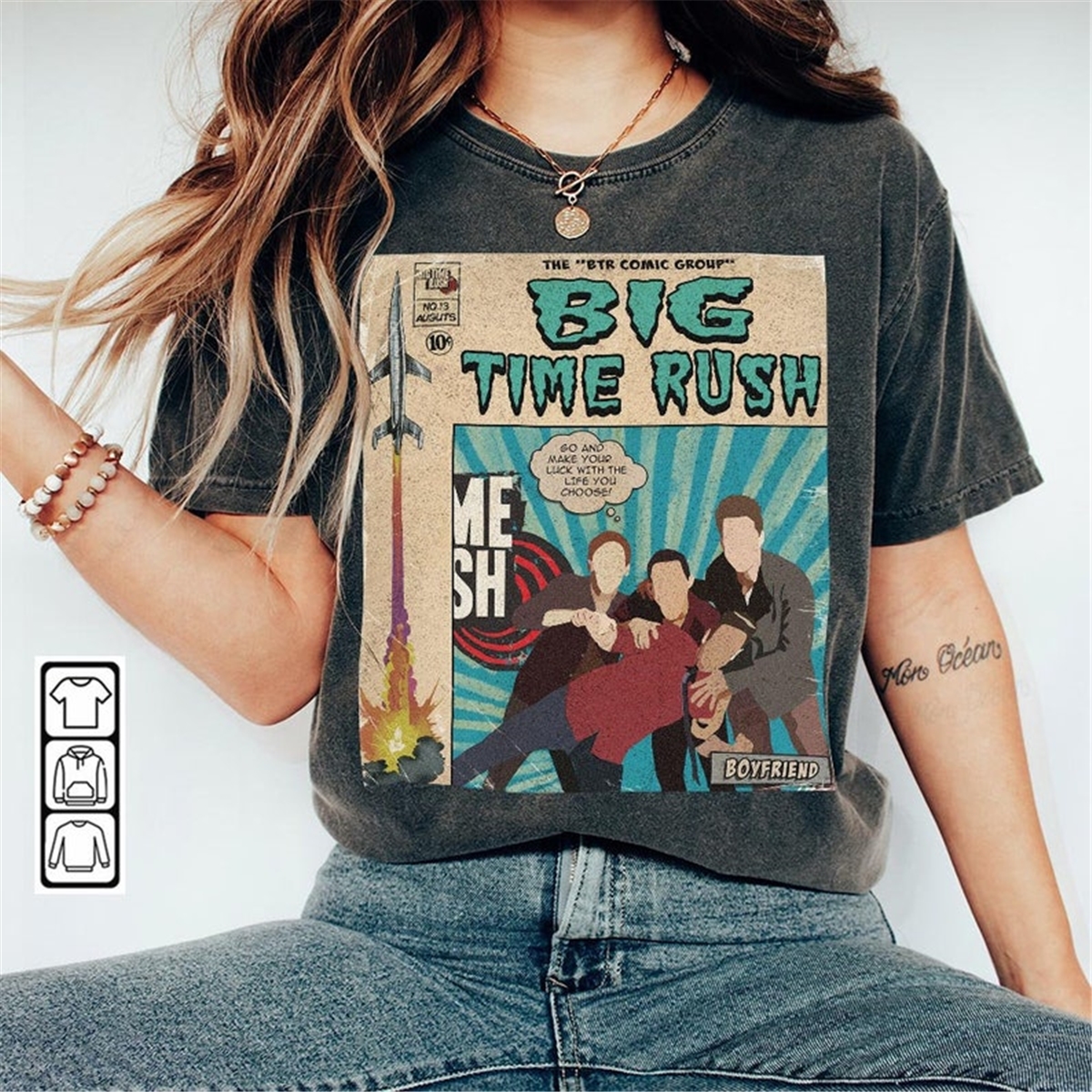 Big Time Rush Comic Shirt, 90S Vintage Merch Book Art Boyfri | Inspire ...